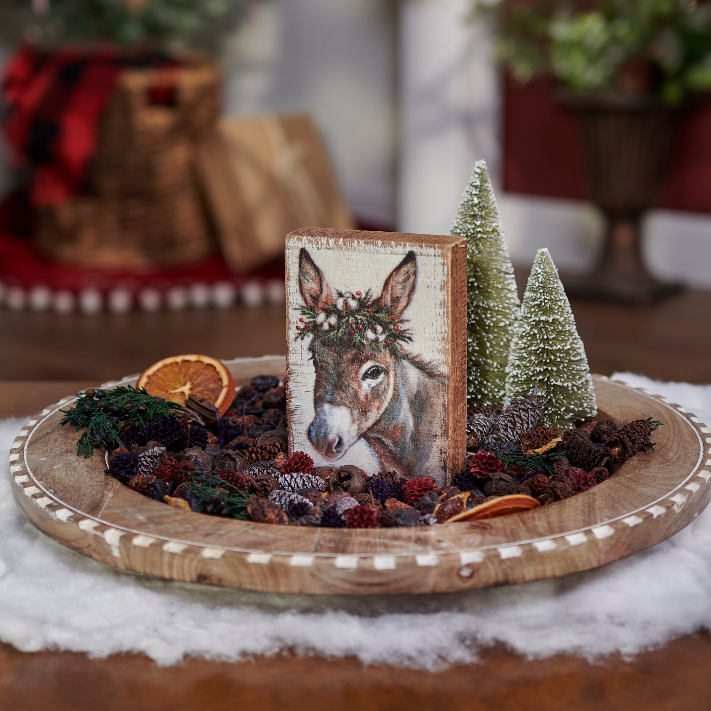 Merry Donkey Block Sign | Primitives By Kathy