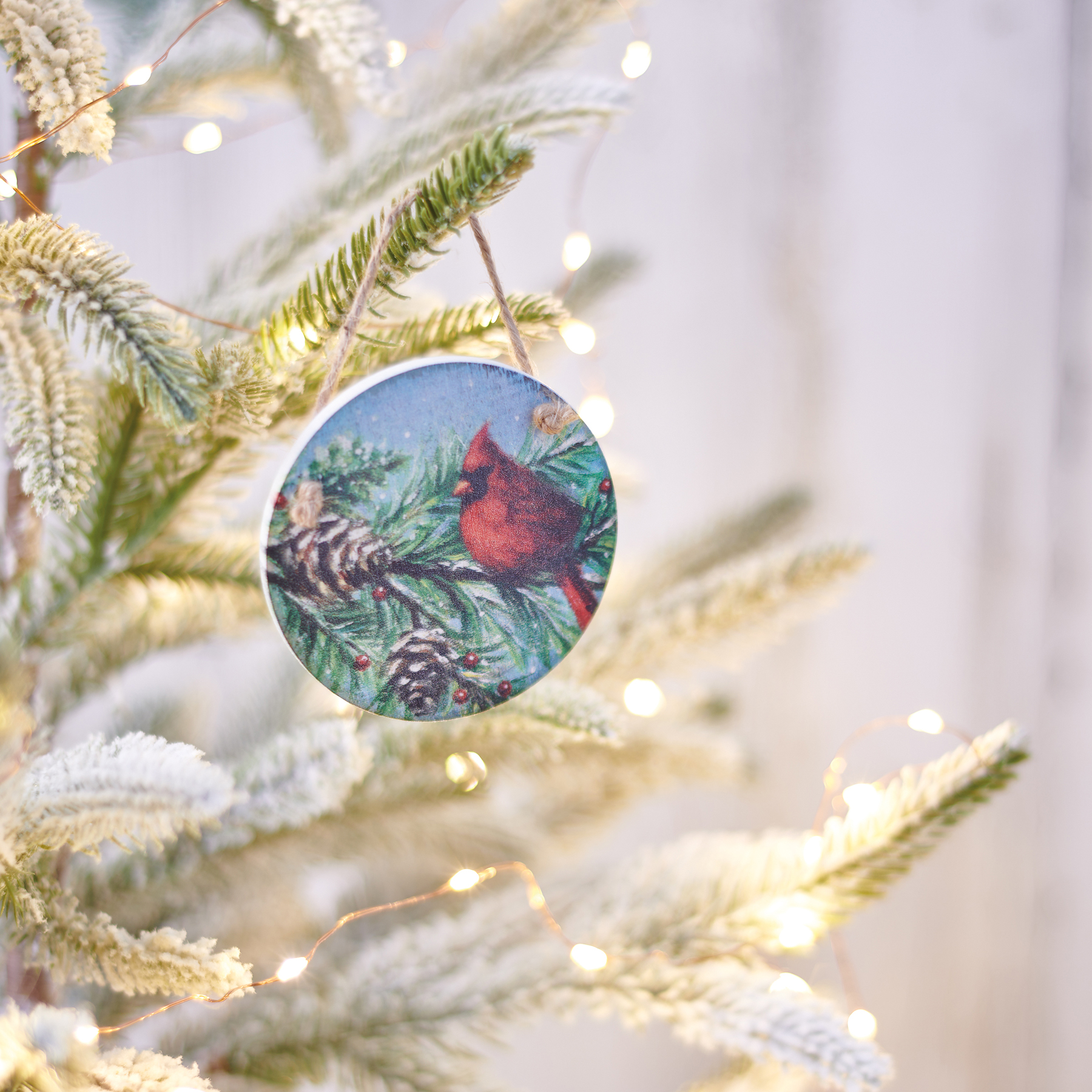 Woodland Cardinal Ornament | Primitives By Kathy