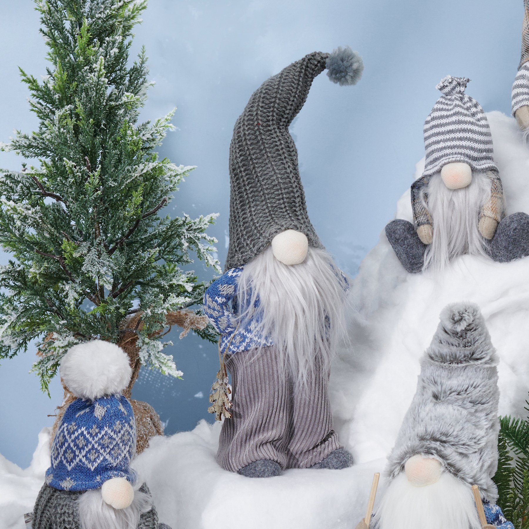 Standing Gray Gnome Sitter | Primitives By Kathy