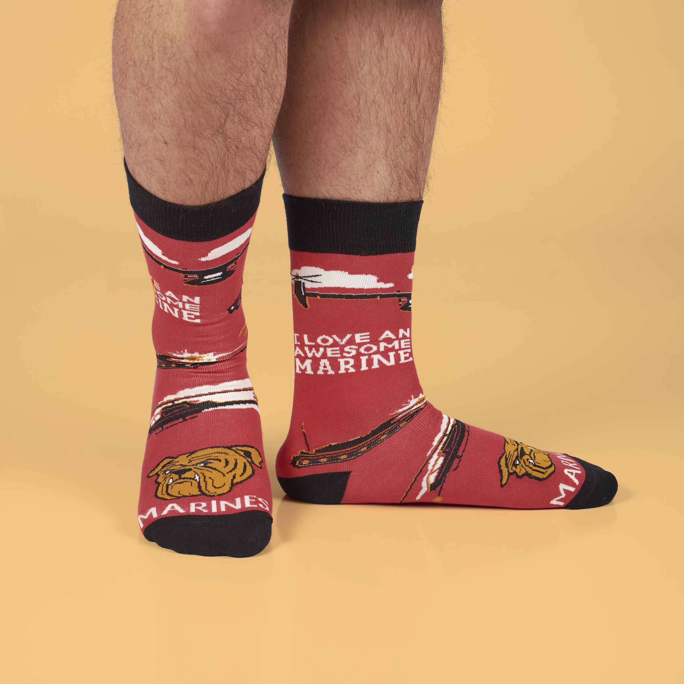 I Love An Awesome Marine Socks | Primitives By Kathy