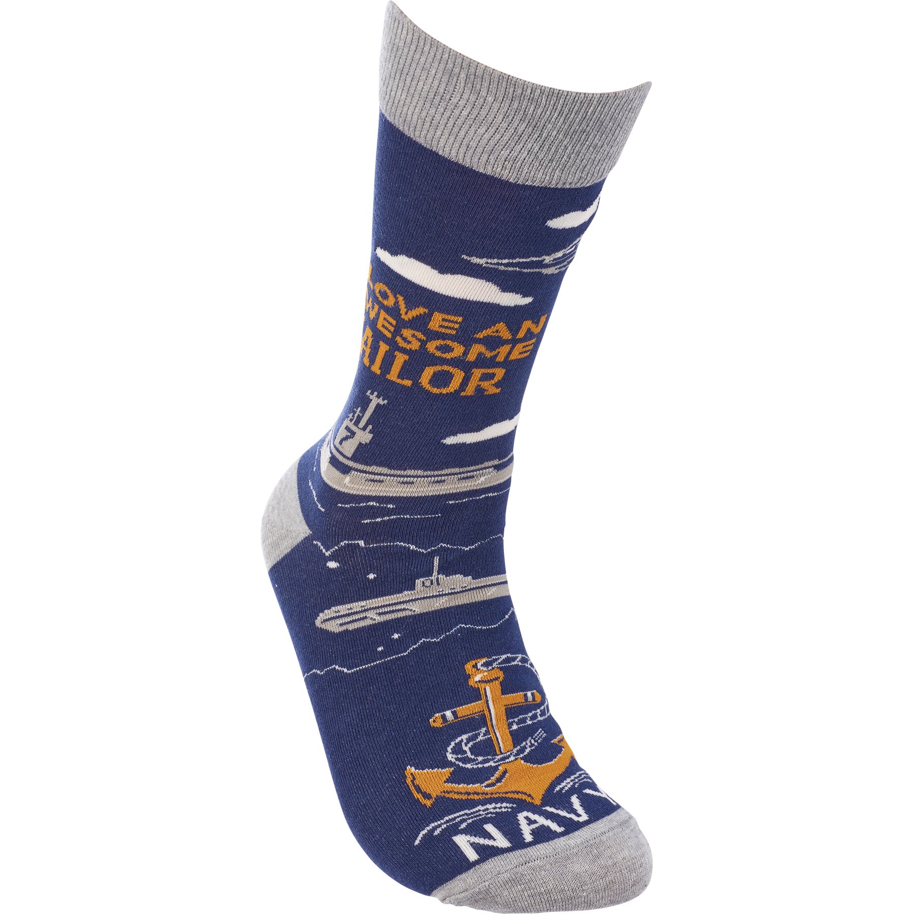I Love An Awesome Sailor Socks | Primitives By Kathy