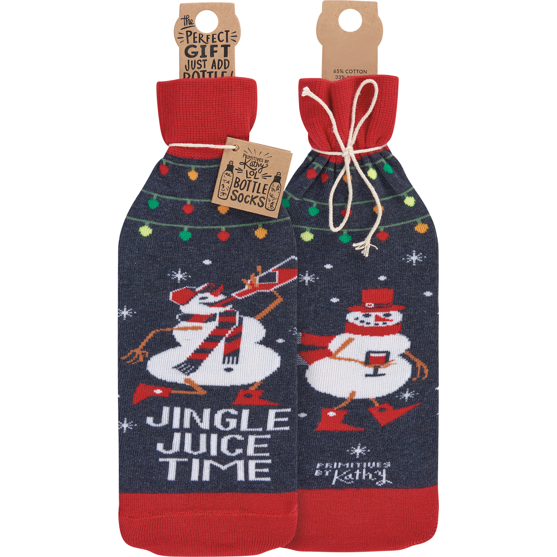 Jingle Juice Time Bottle Sock | Primitives By Kathy