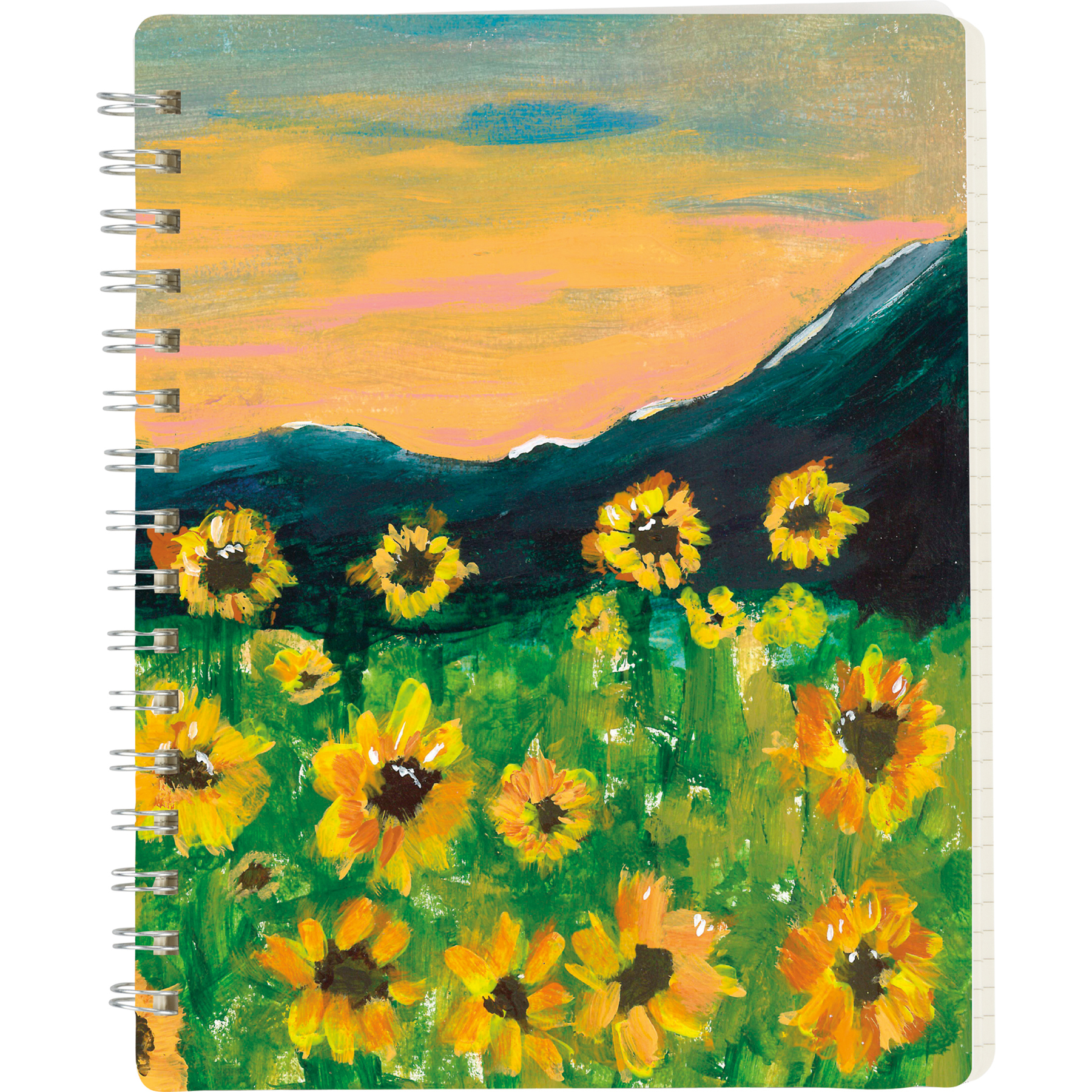 Sunflower Field Spiral Notebook | Primitives By Kathy