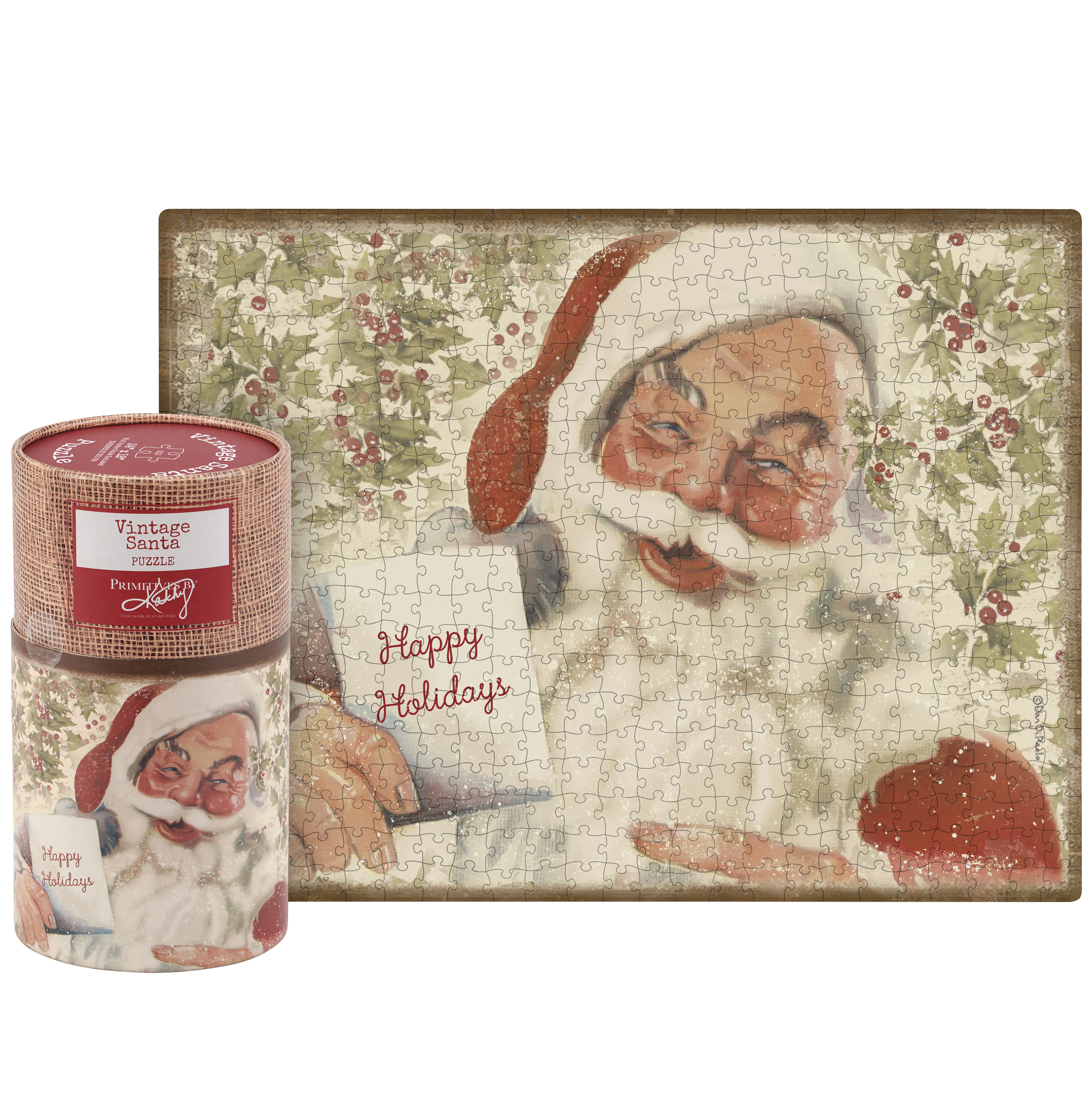 Vintage Santa Puzzle | Primitives By Kathy