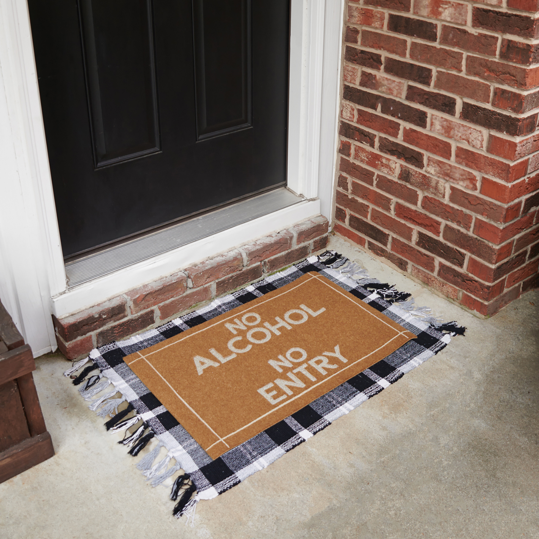 No Alcohol No Entry Rug | Primitives By Kathy