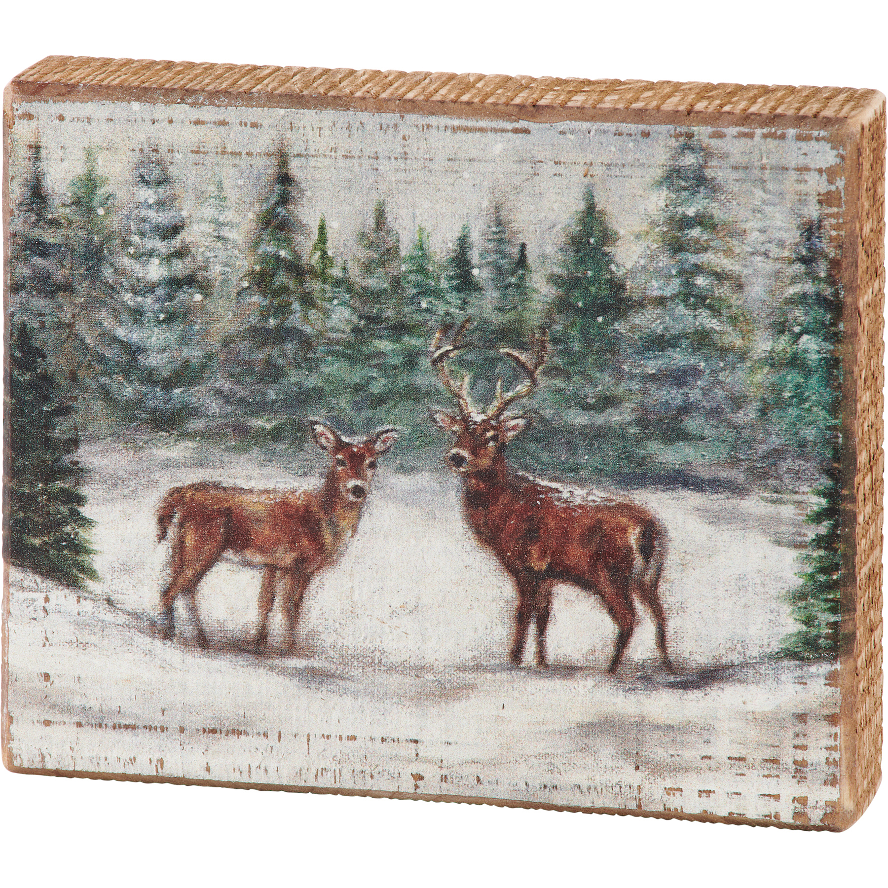 Two Deer Block Sign | Primitives By Kathy