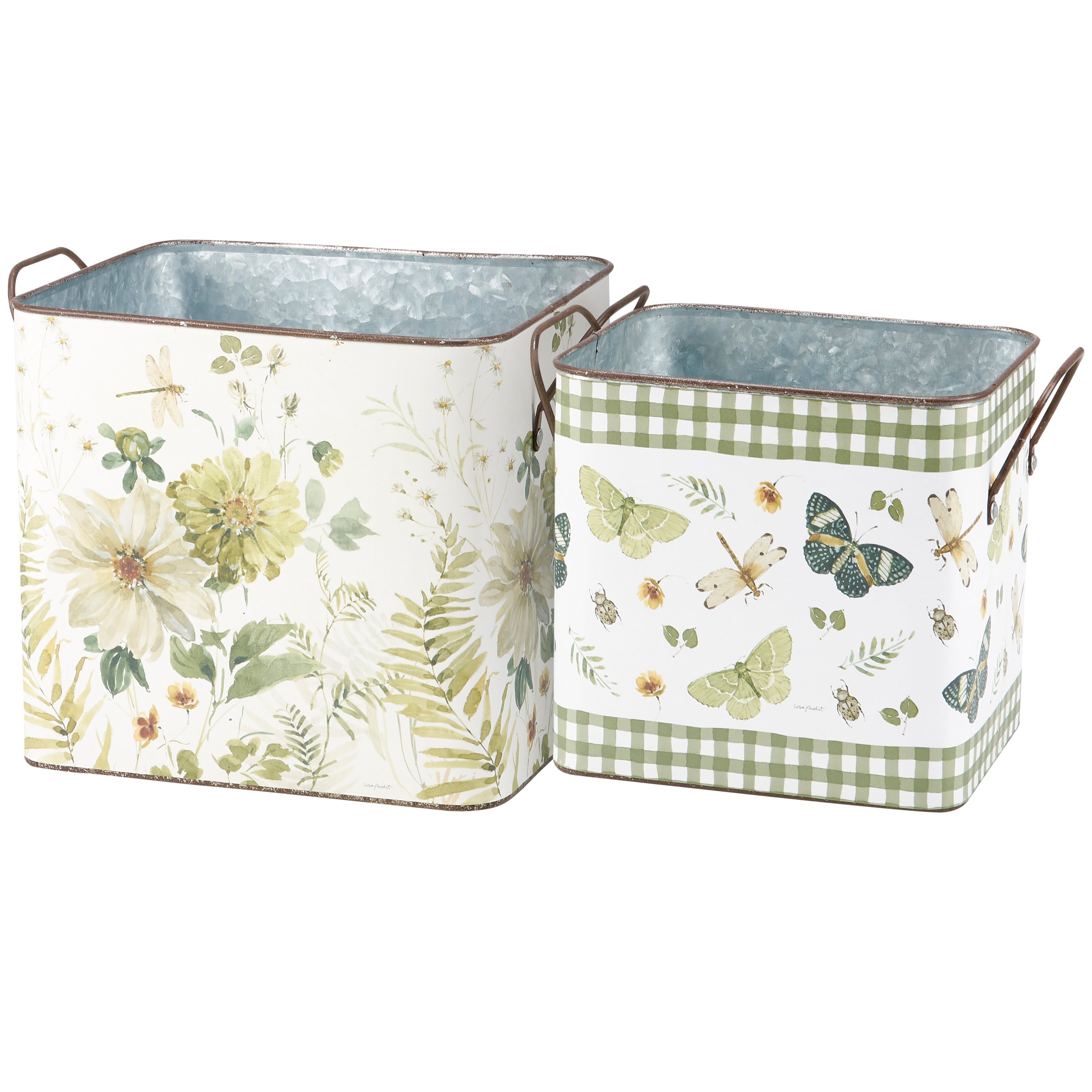 Green Floral Bin Set | Primitives By Kathy