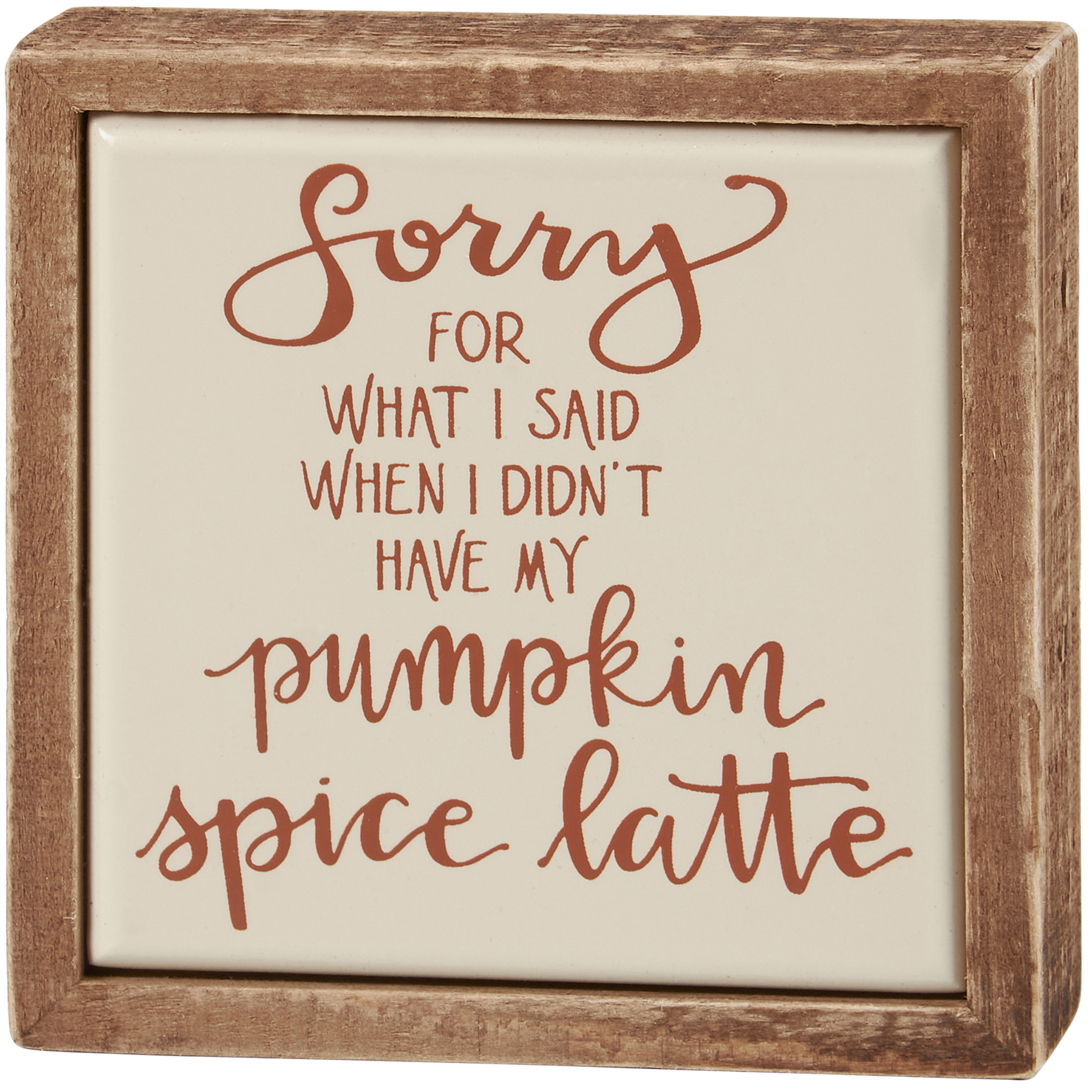 Pumpkin Spice Latte Box Sign Mini | Primitives By Kathy