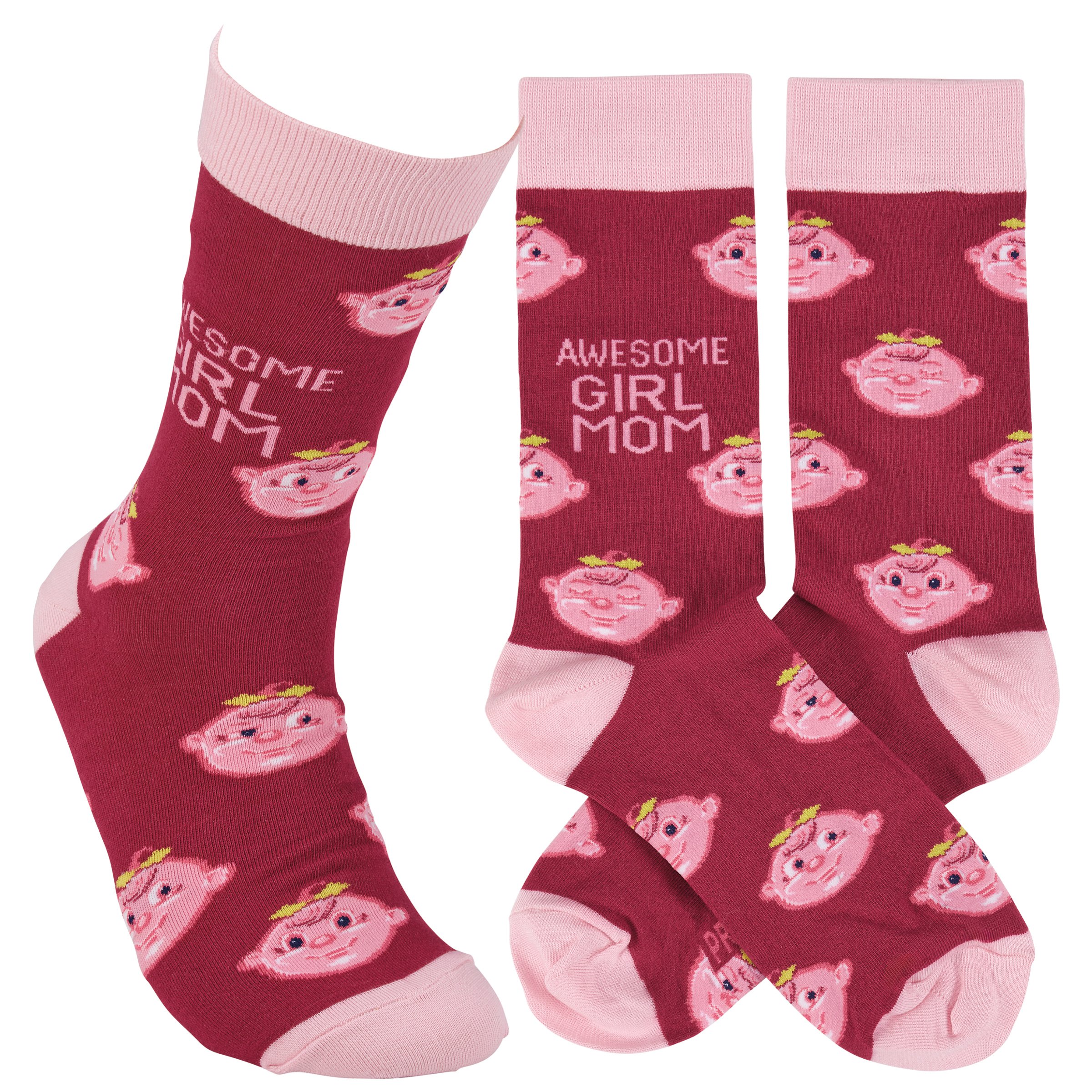 Awesome Girl Mom Socks | Primitives By Kathy