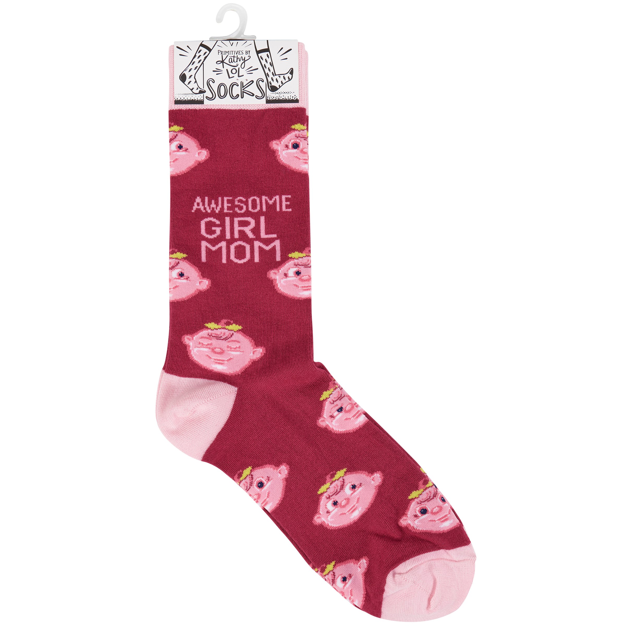 Awesome Girl Mom Socks | Primitives By Kathy