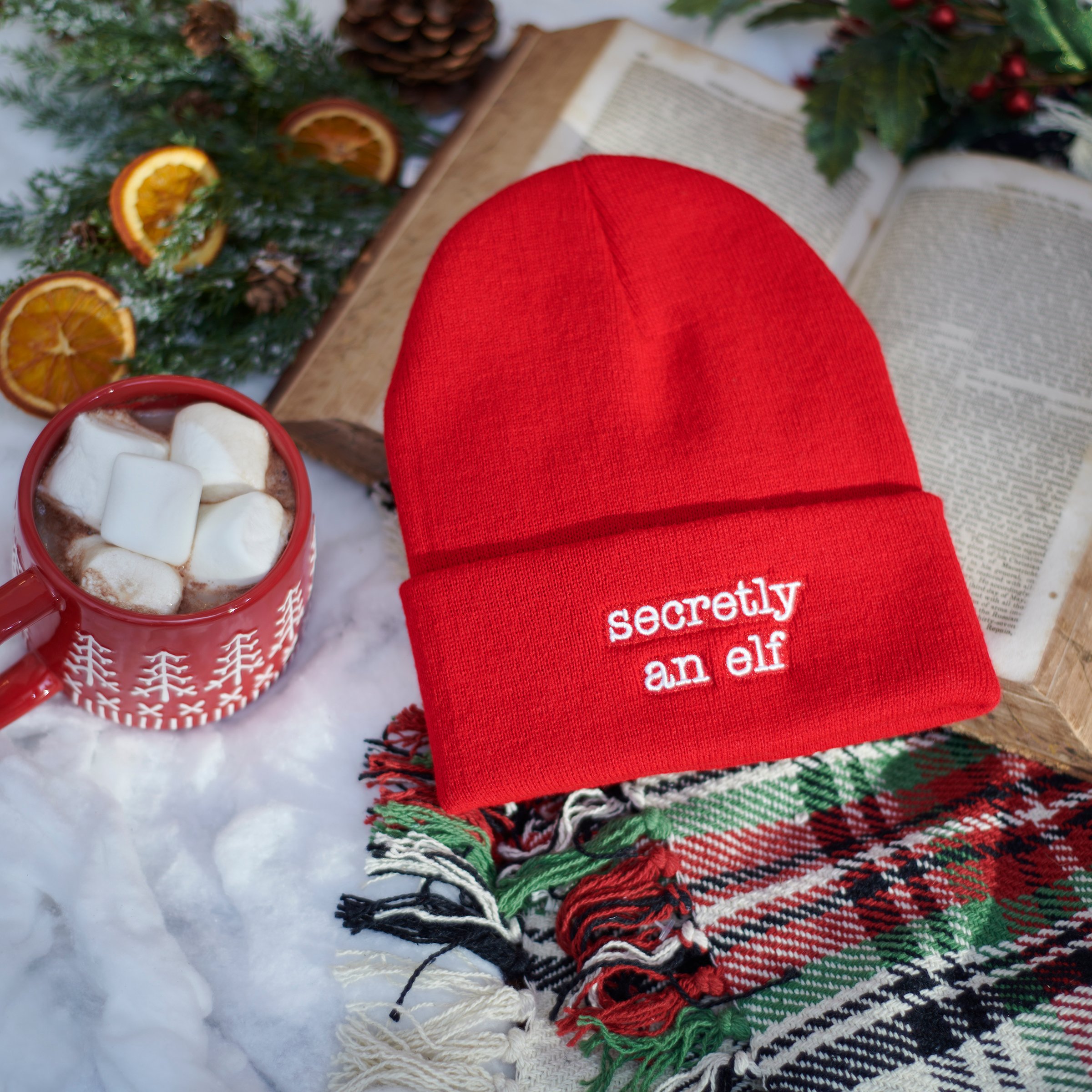Secretly An Elf Beanie | Primitives By Kathy