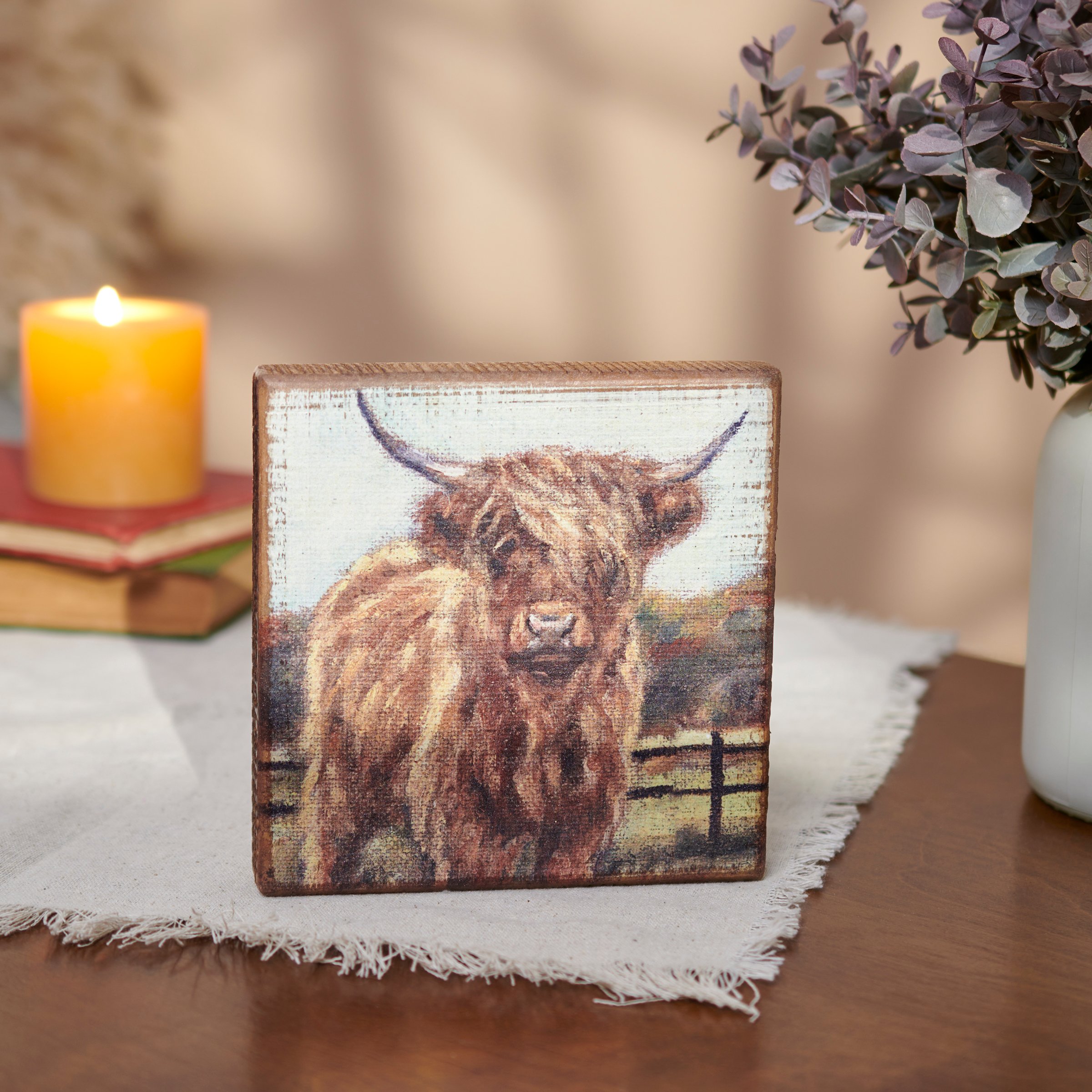 Fall Highland Block Sign | Primitives By Kathy