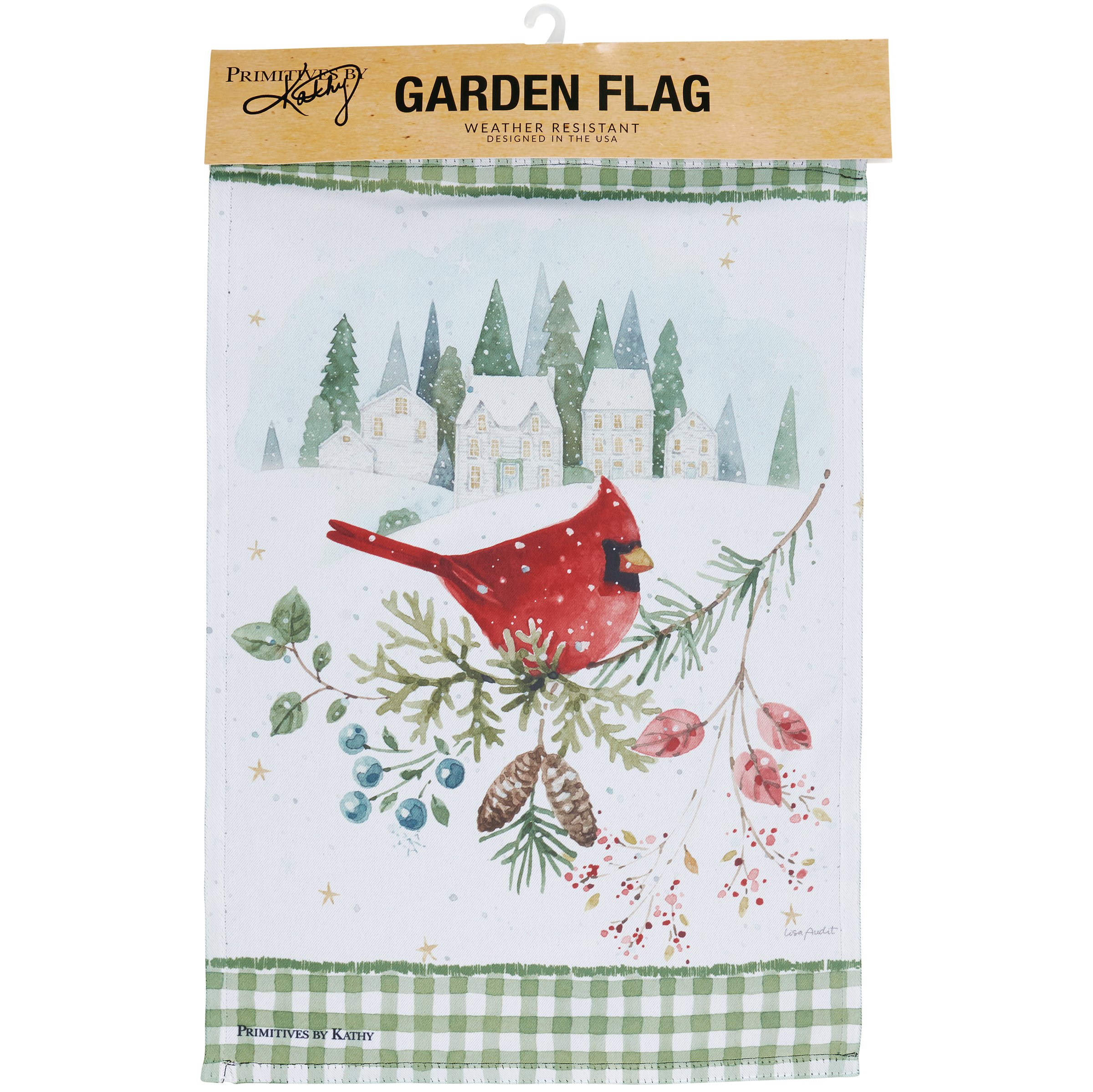 Winter Cardinal Garden Flag | Primitives By Kathy