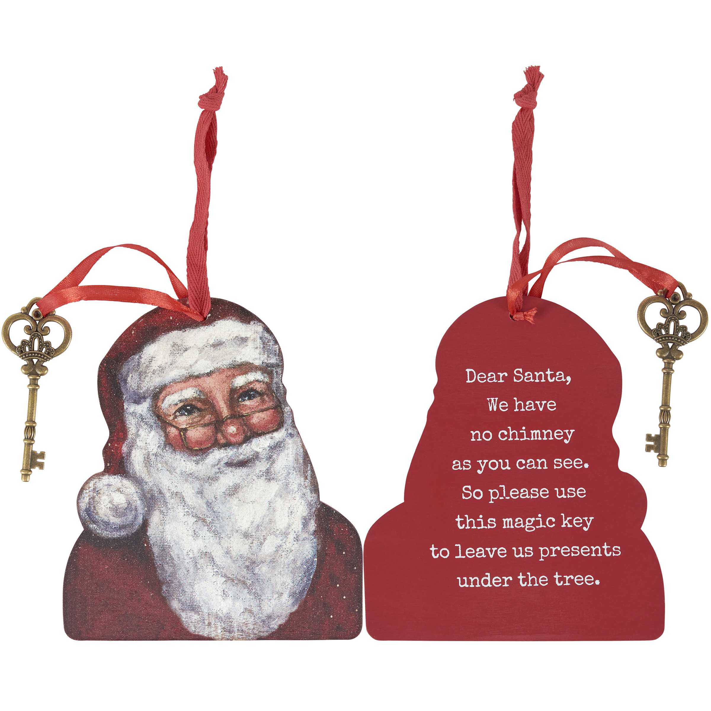 Merry Santa Key Ornament | Primitives By Kathy