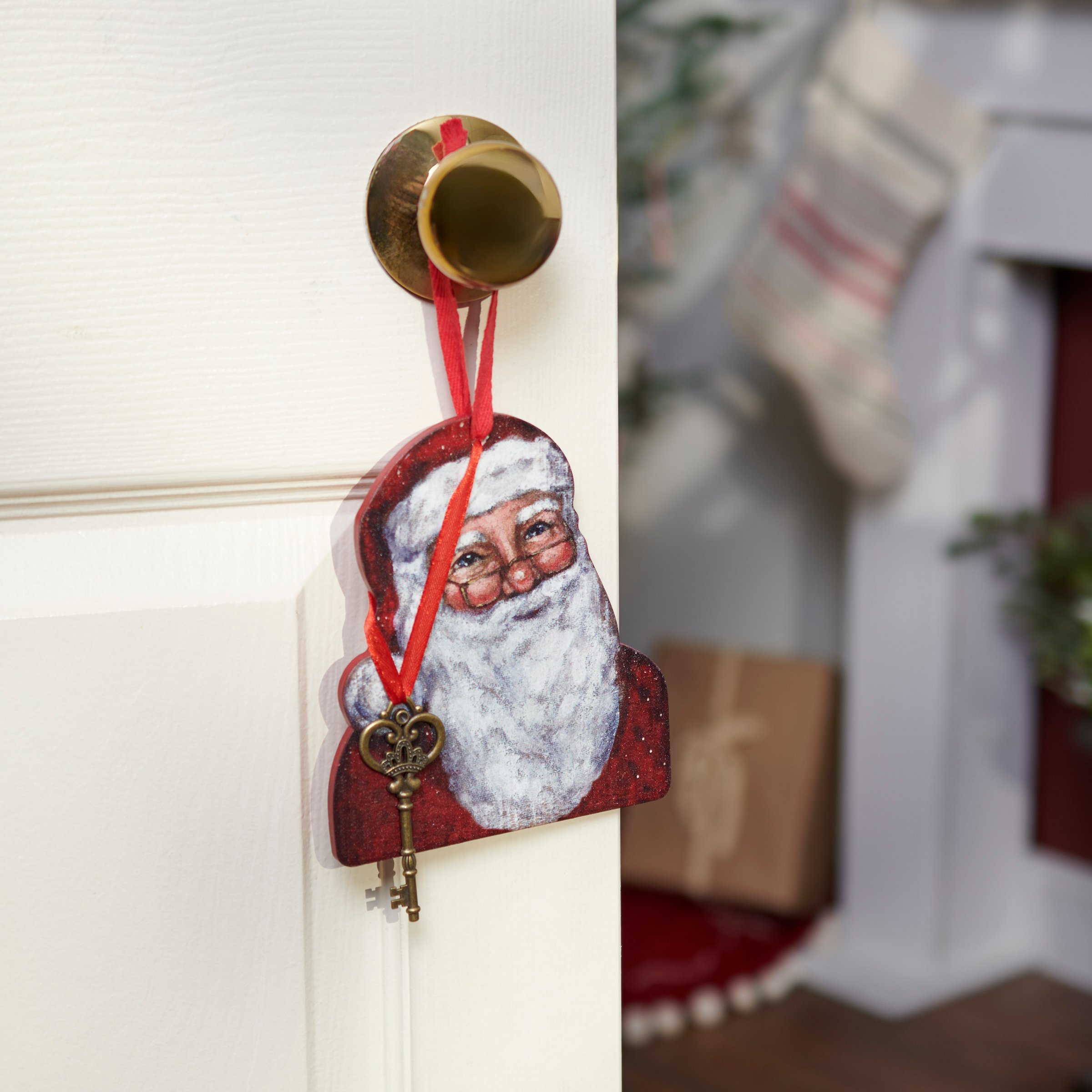 Merry Santa Key Ornament | Primitives By Kathy