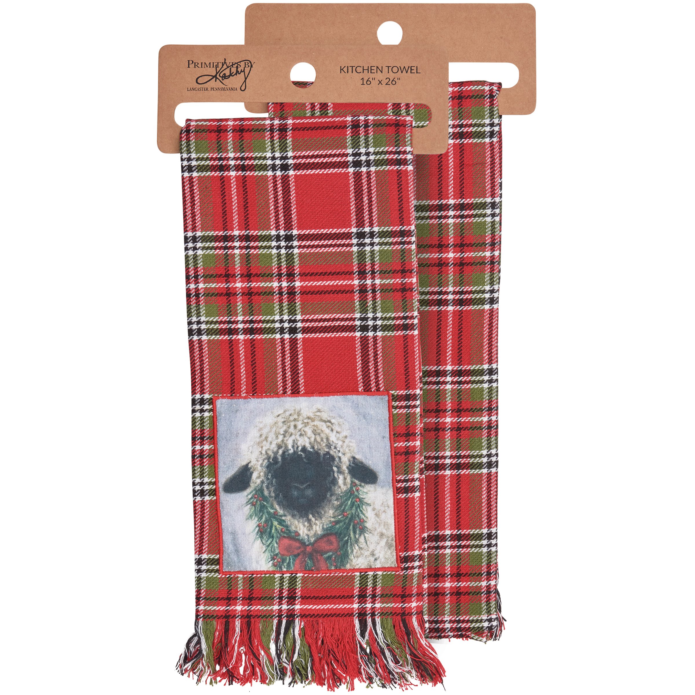 Christmas Sheep Kitchen Towel | Primitives By Kathy