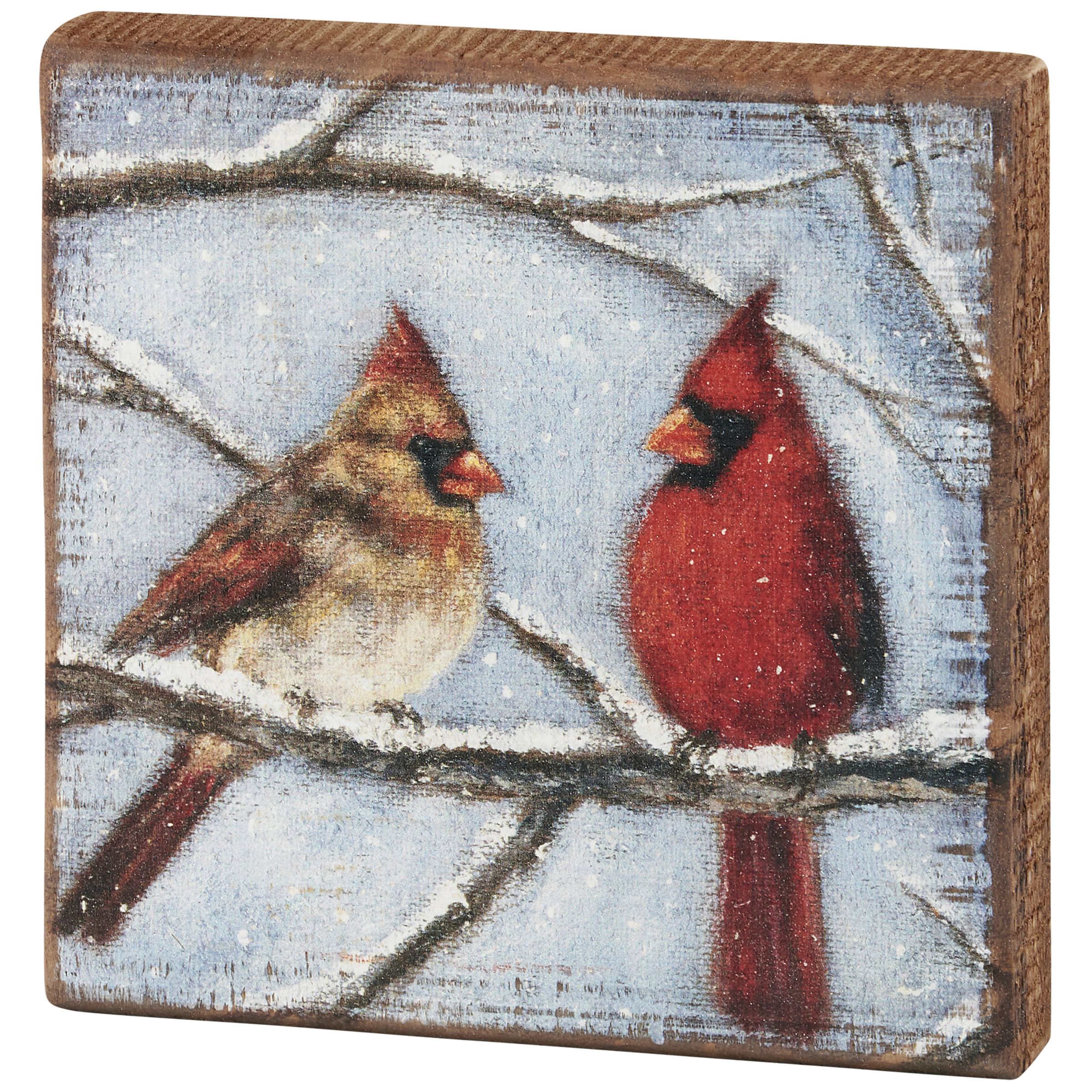 Cardinal Couple Block Sign | Primitives By Kathy