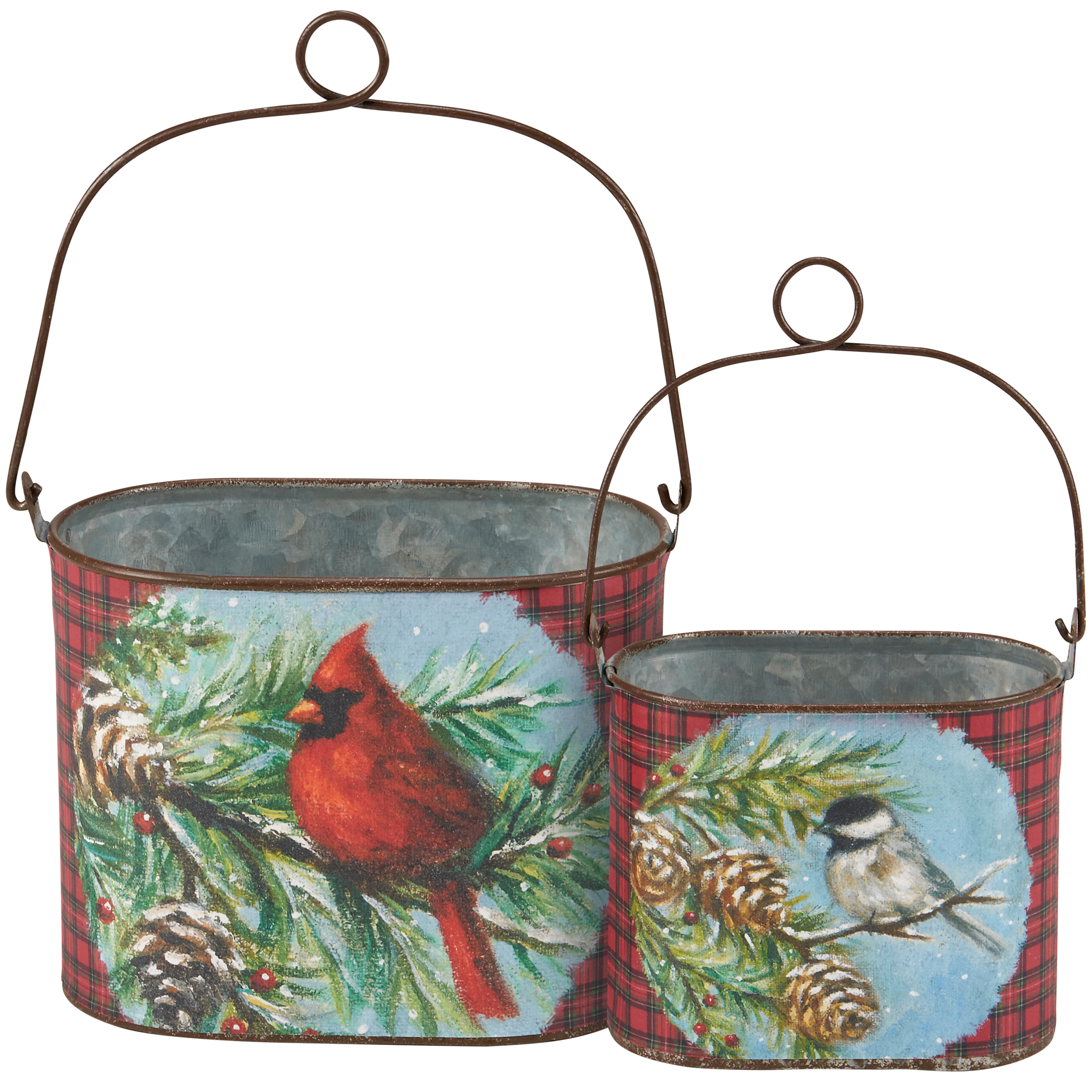 Cardinal And Friend Bucket Set | Primitives By Kathy
