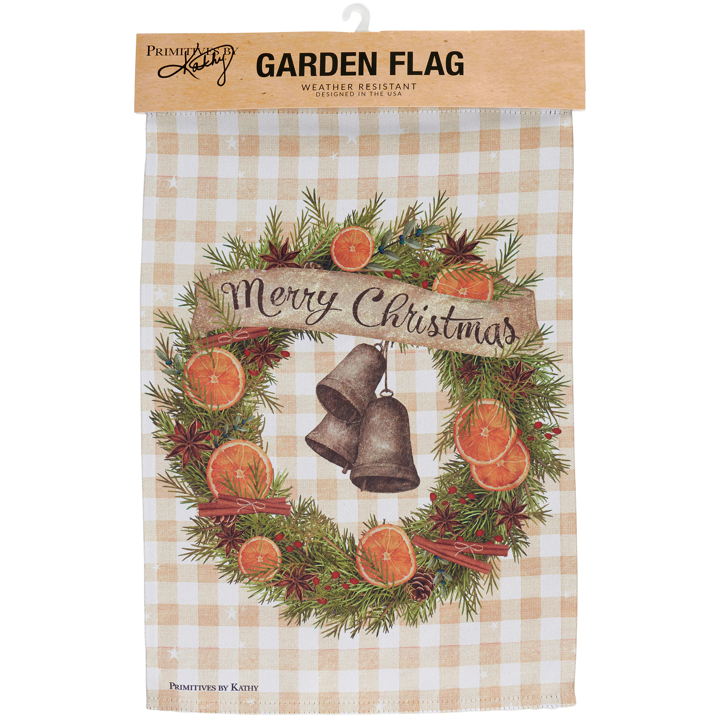 Orange Wreath Garden Flag | Primitives By Kathy