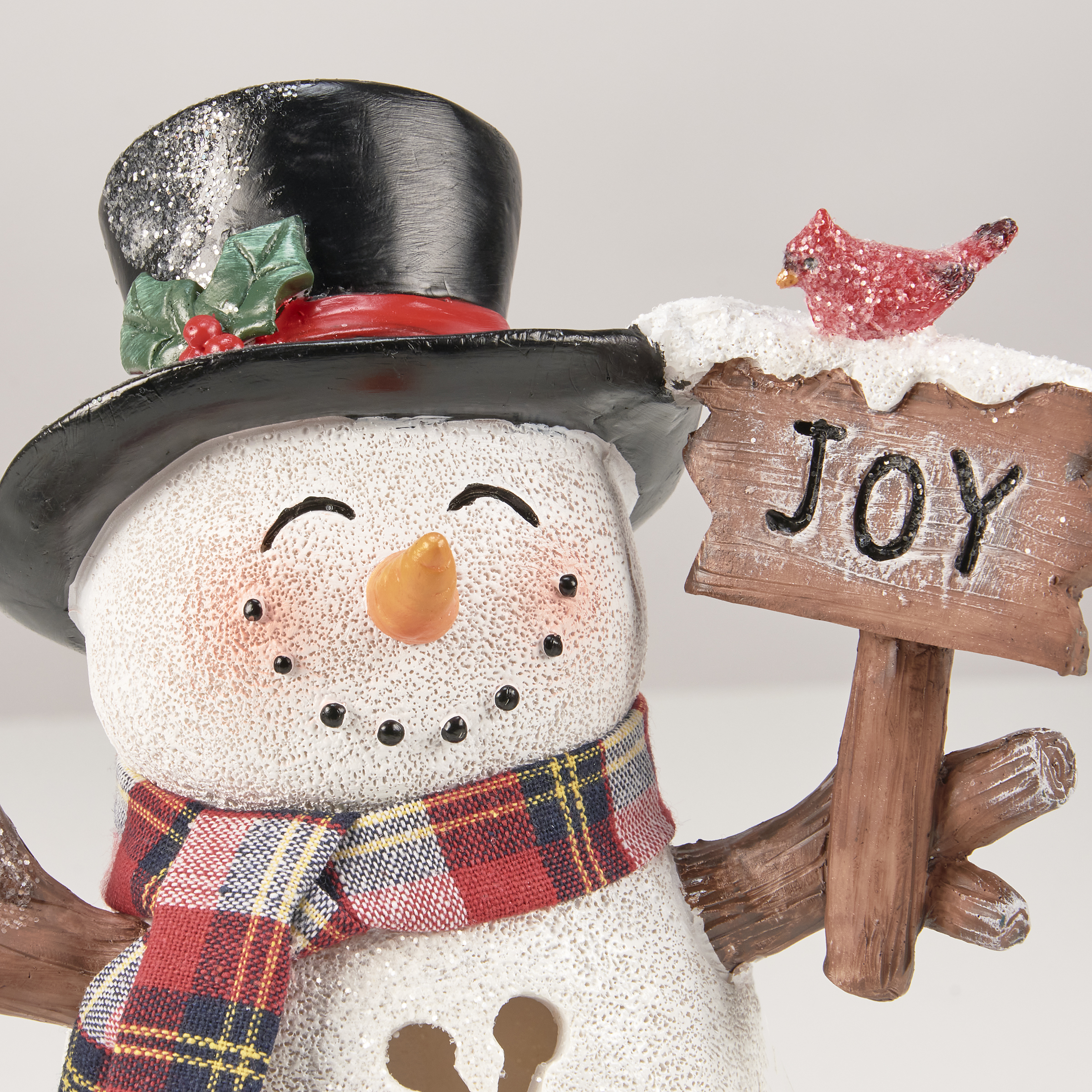 Lighted Snowman Joy Figurine | Primitives By Kathy