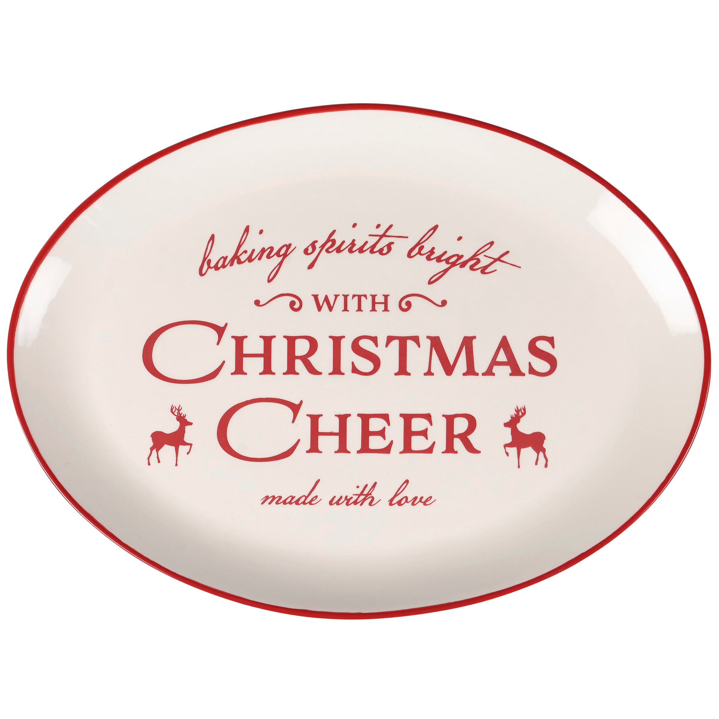 Oval Christmas Cheer Platter | Primitives By Kathy