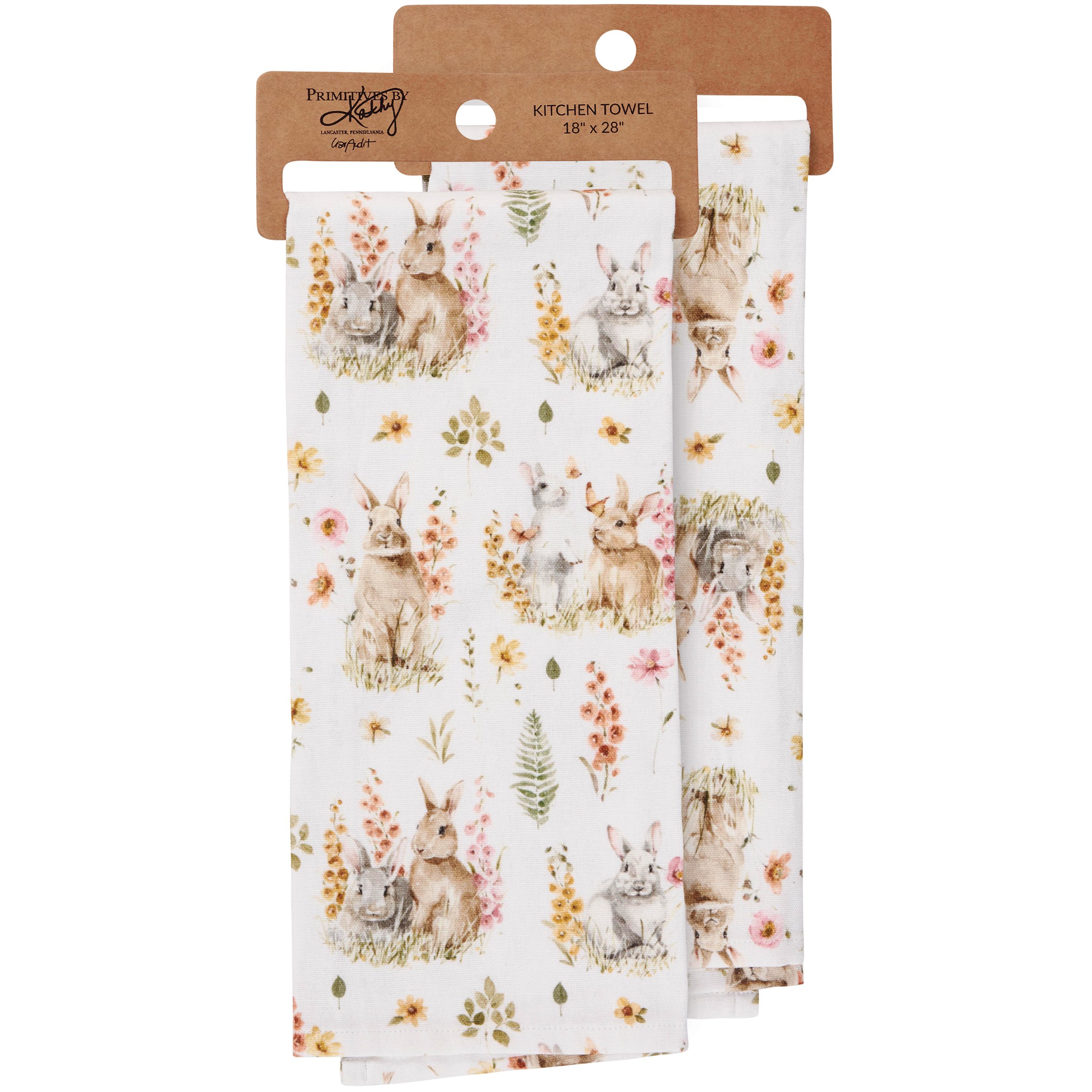 Flower Bunny Kitchen Towel | Primitives By Kathy