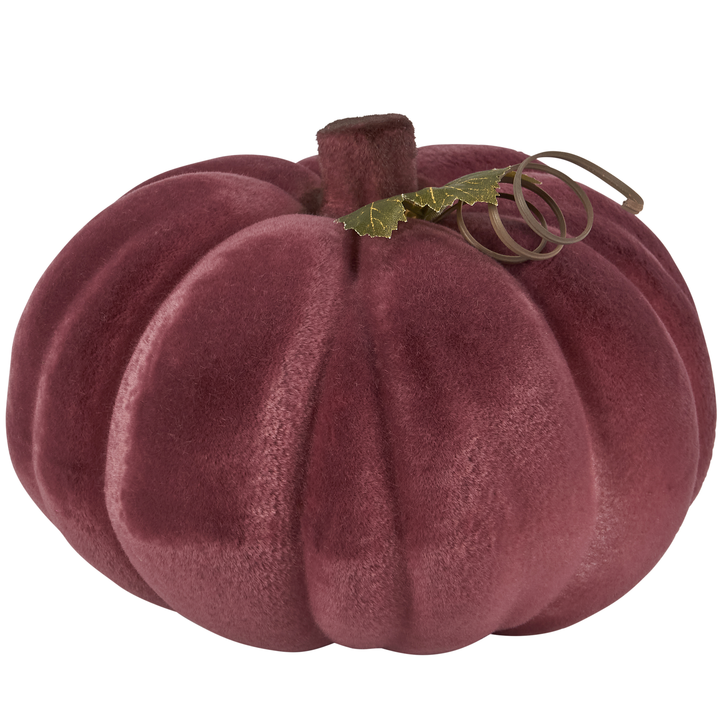 Flocked Burgundy Pumpkin | Primitives By Kathy