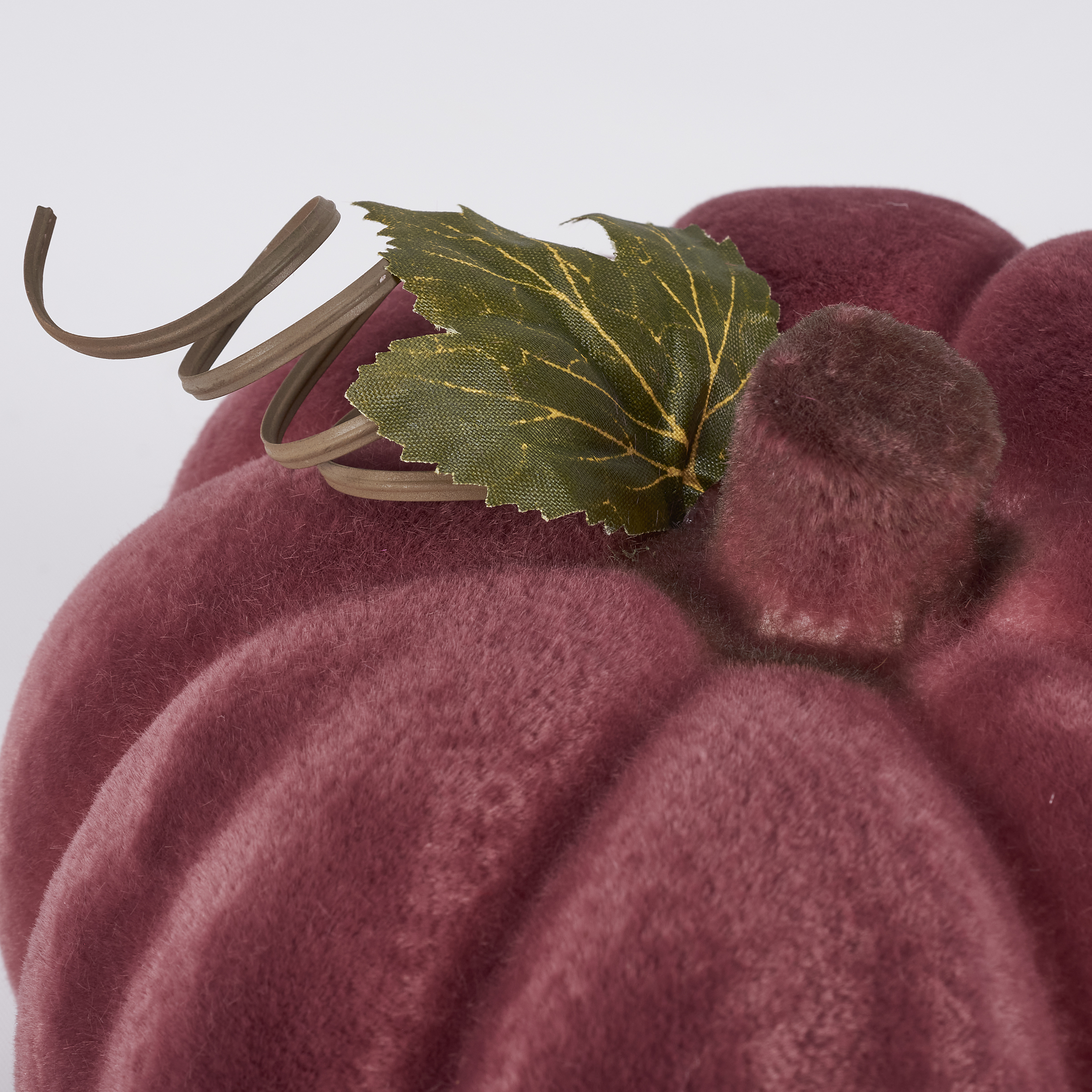 Flocked Burgundy Pumpkin | Primitives By Kathy