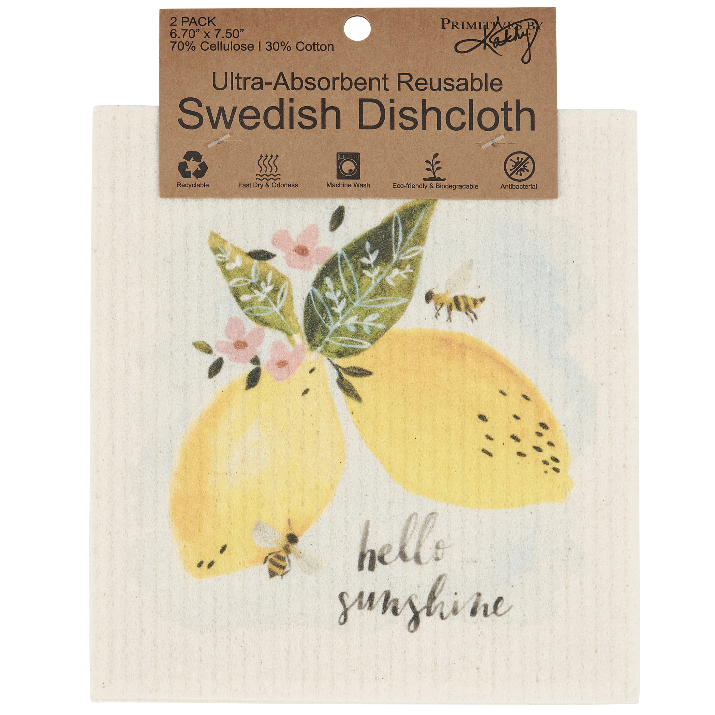 Lemon Swedish Dishcloth Set | Primitives By Kathy