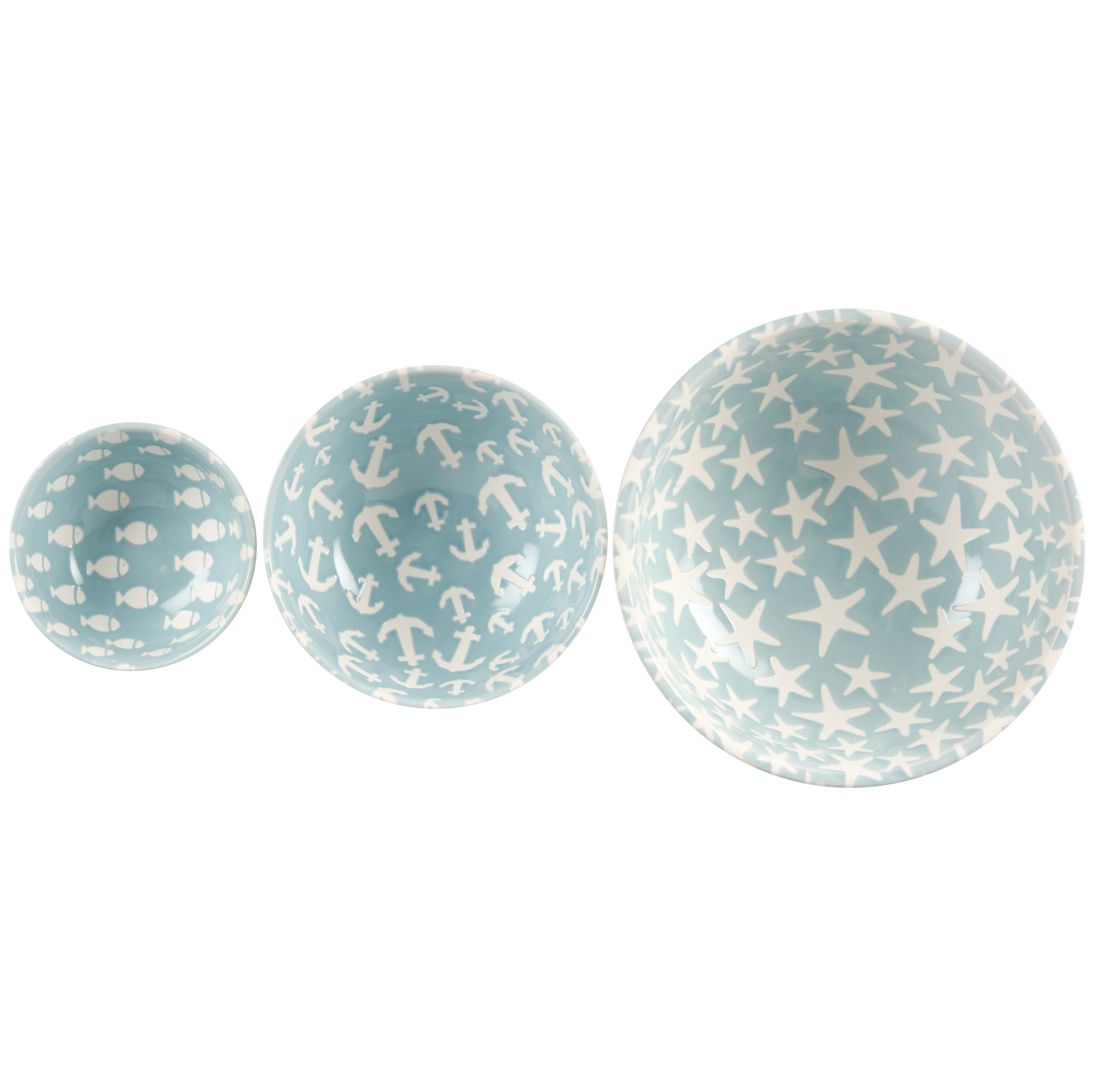 Blue Ocean Bowl Set | Primitives By Kathy