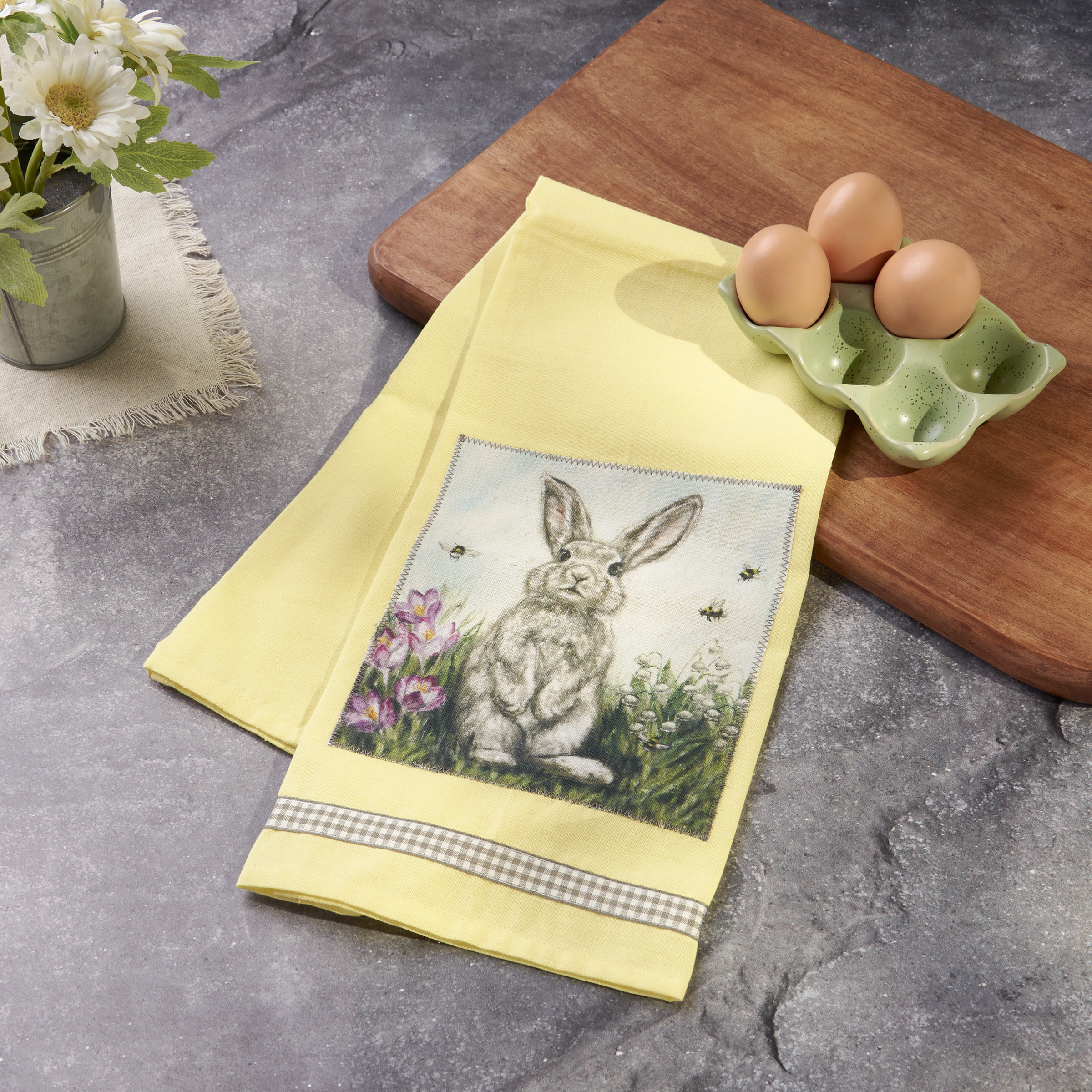 Garden Bunny Kitchen Towel | Primitives By Kathy