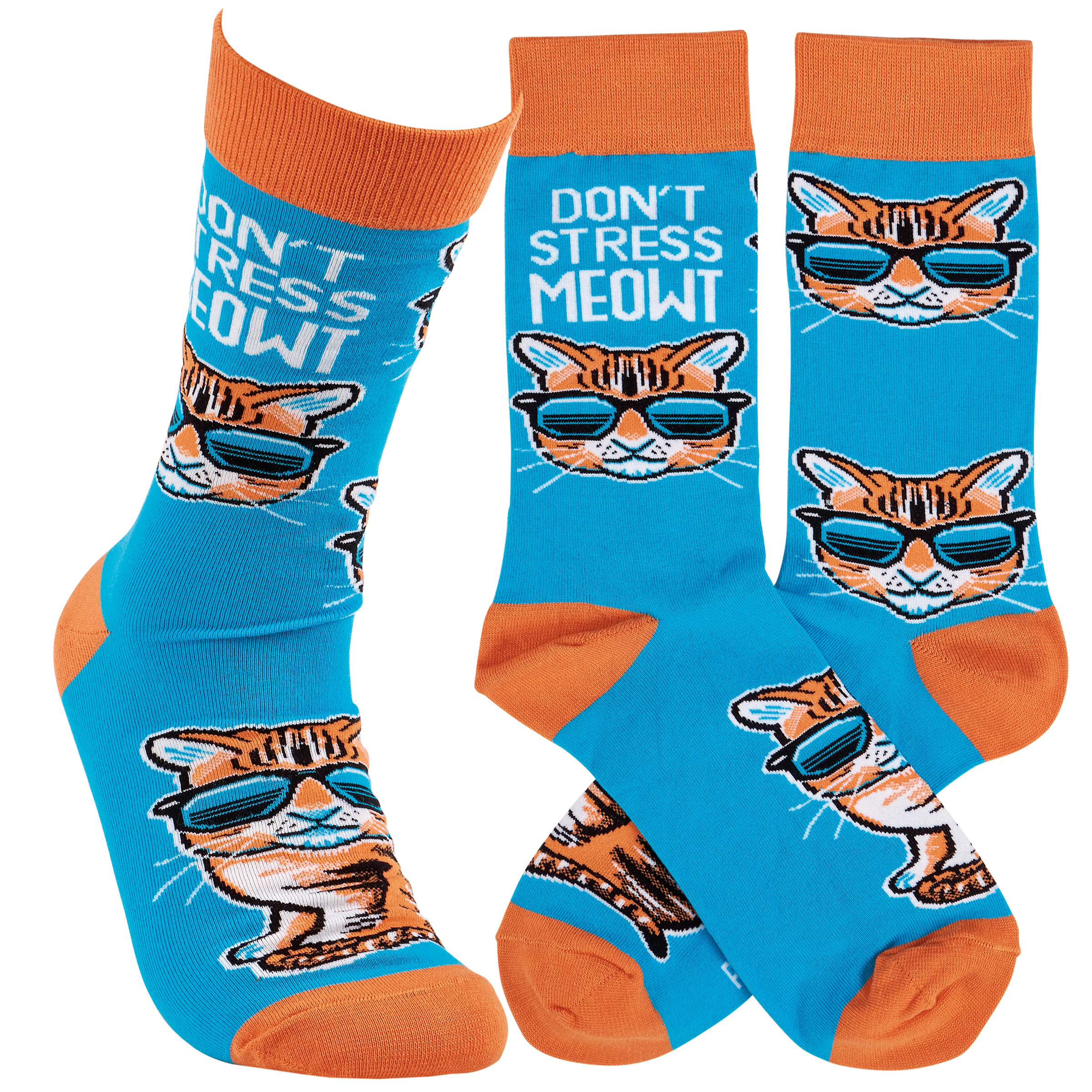 Don't Stress Meowt Socks | Primitives By Kathy
