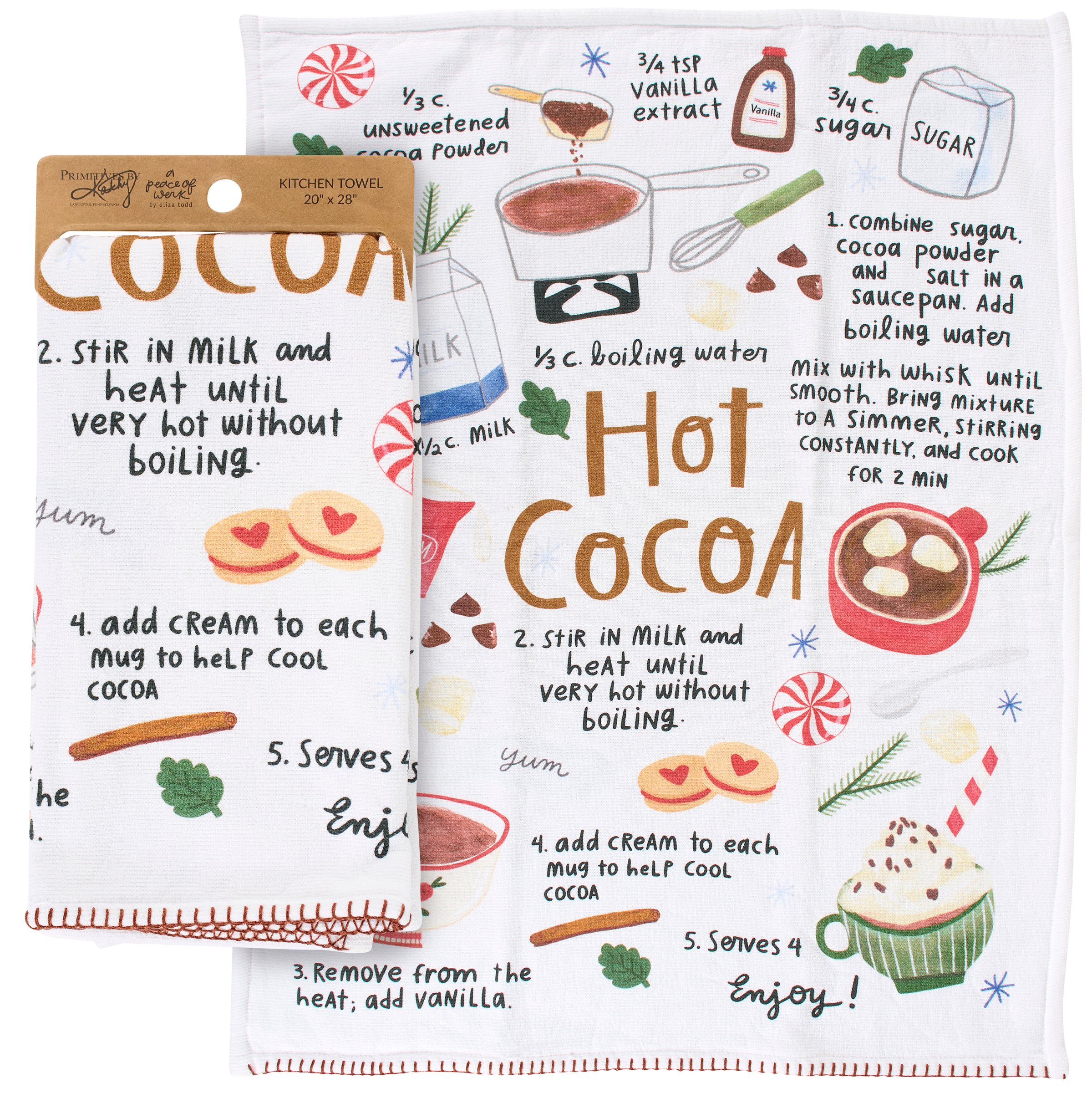 Hot Cocoa Kitchen Towel | Primitives By Kathy