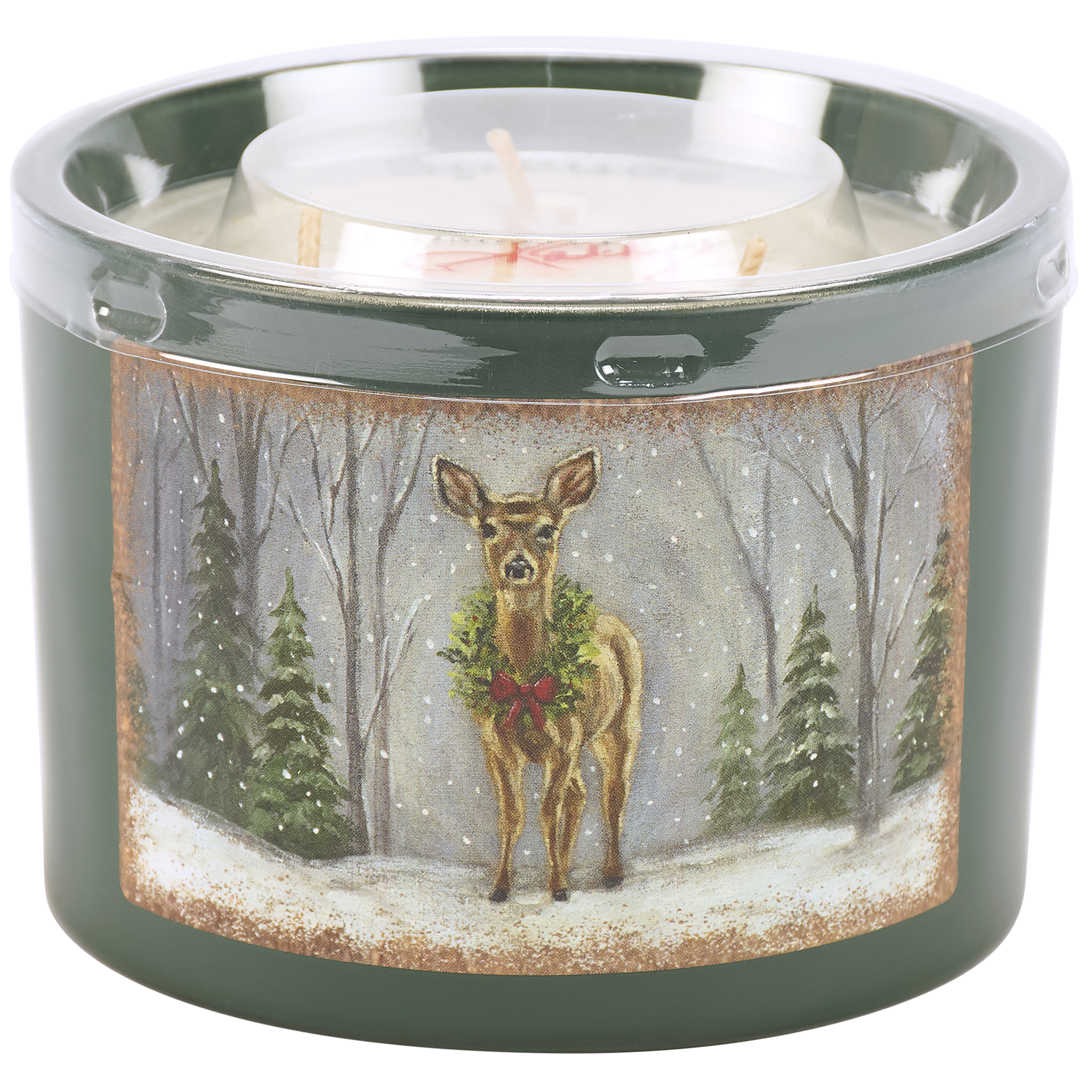 Snowy Deer Candle | Primitives By Kathy