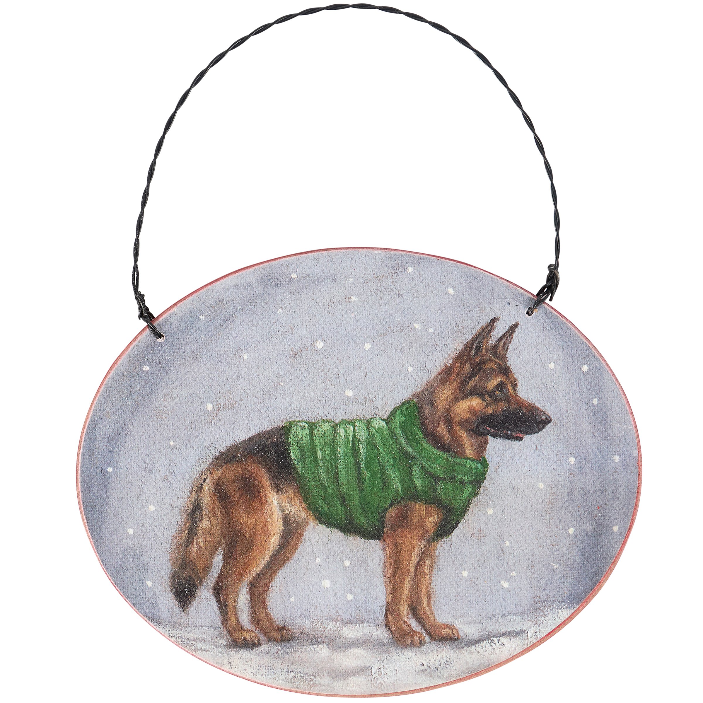 Cozy German Shepherd Ornament | Primitives By Kathy