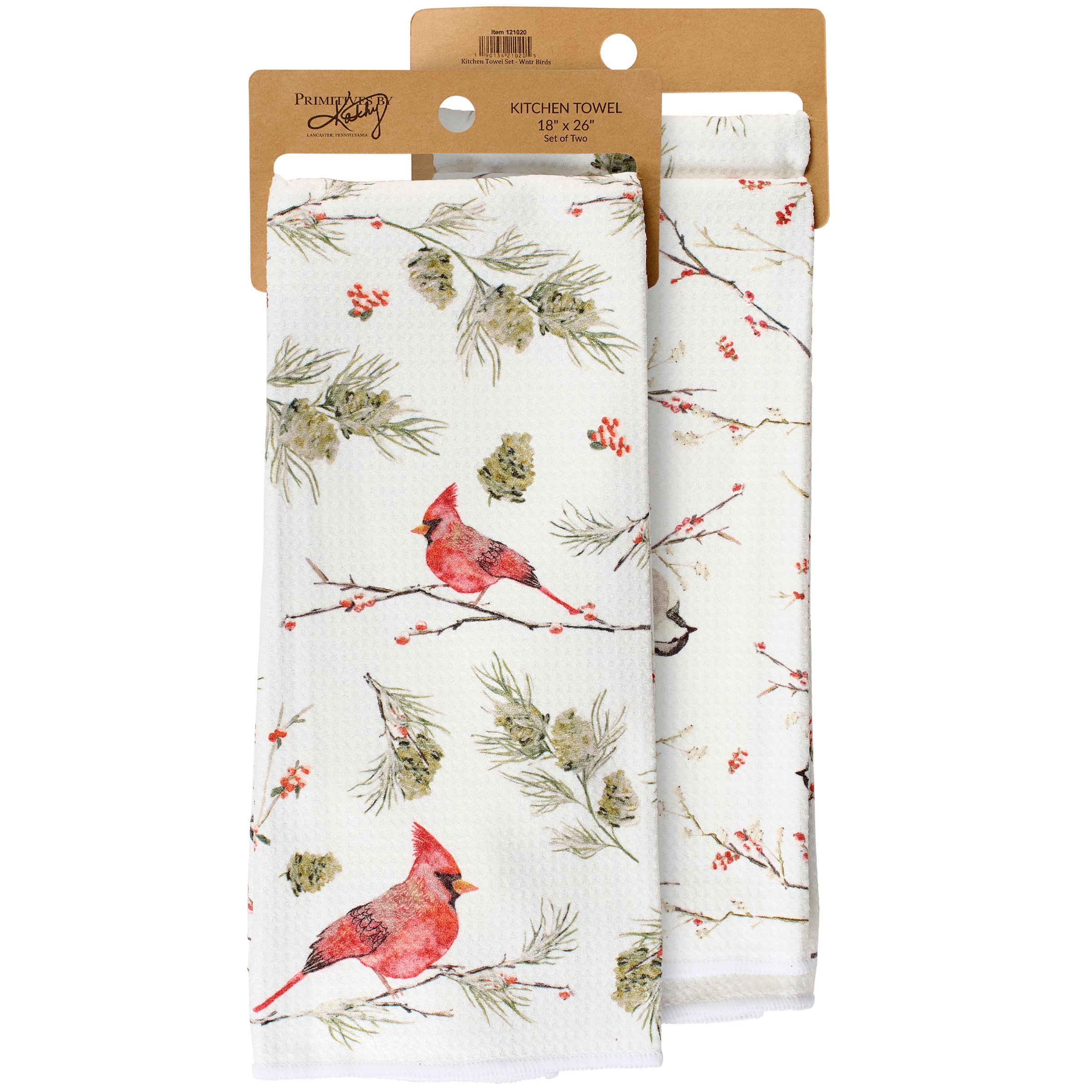 Winter Birds Kitchen Towel Set | Primitives By Kathy