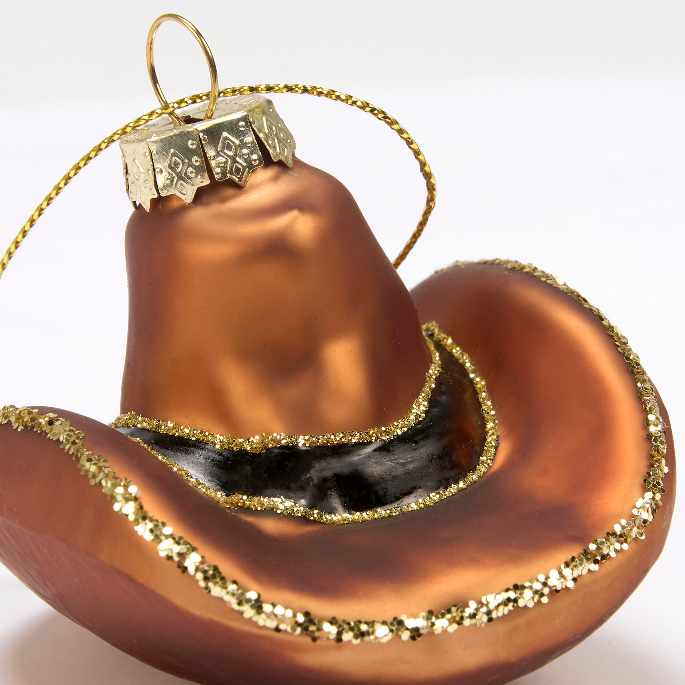 Glass Cowboy Hat Ornament | Primitives By Kathy
