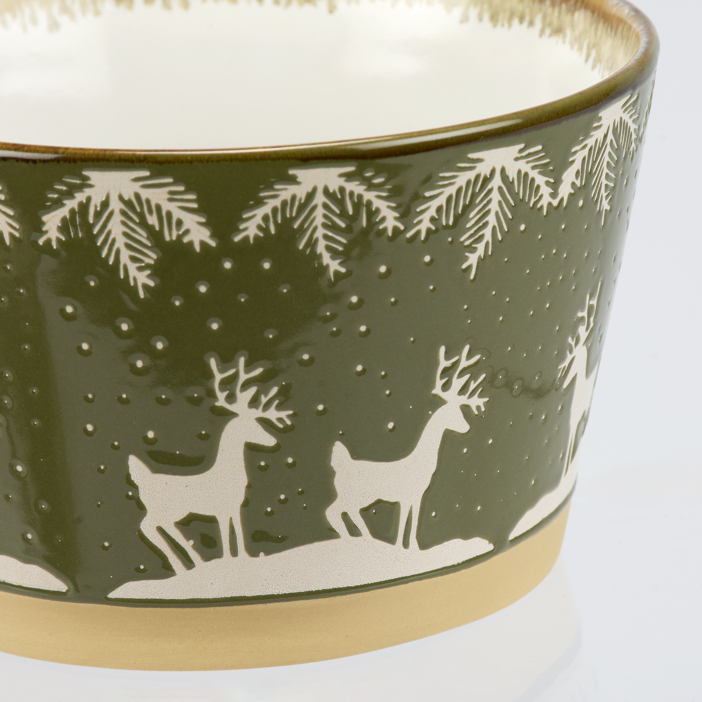 White Deer Bowl | Primitives By Kathy