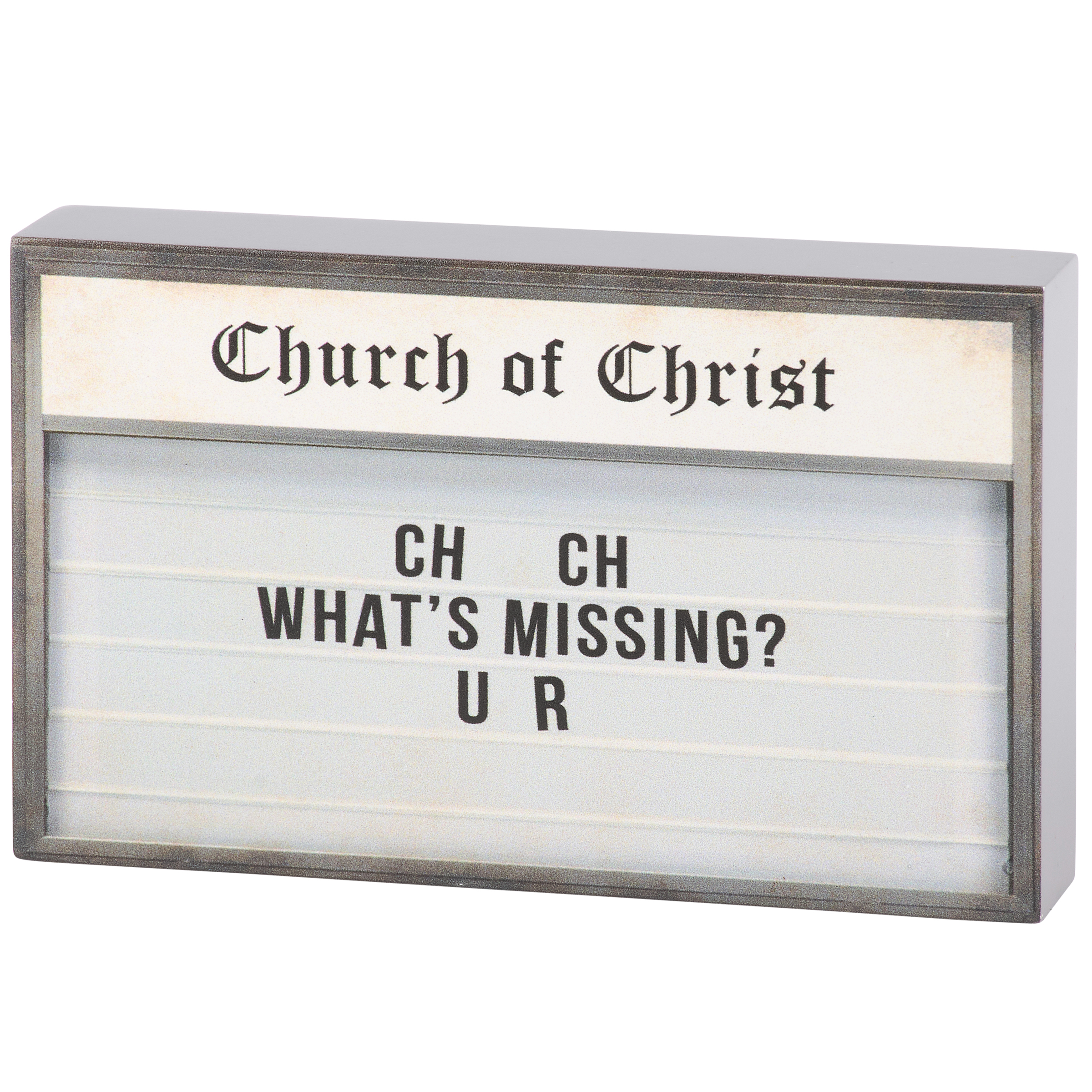 What's Missing? Block Sign | Primitives By Kathy