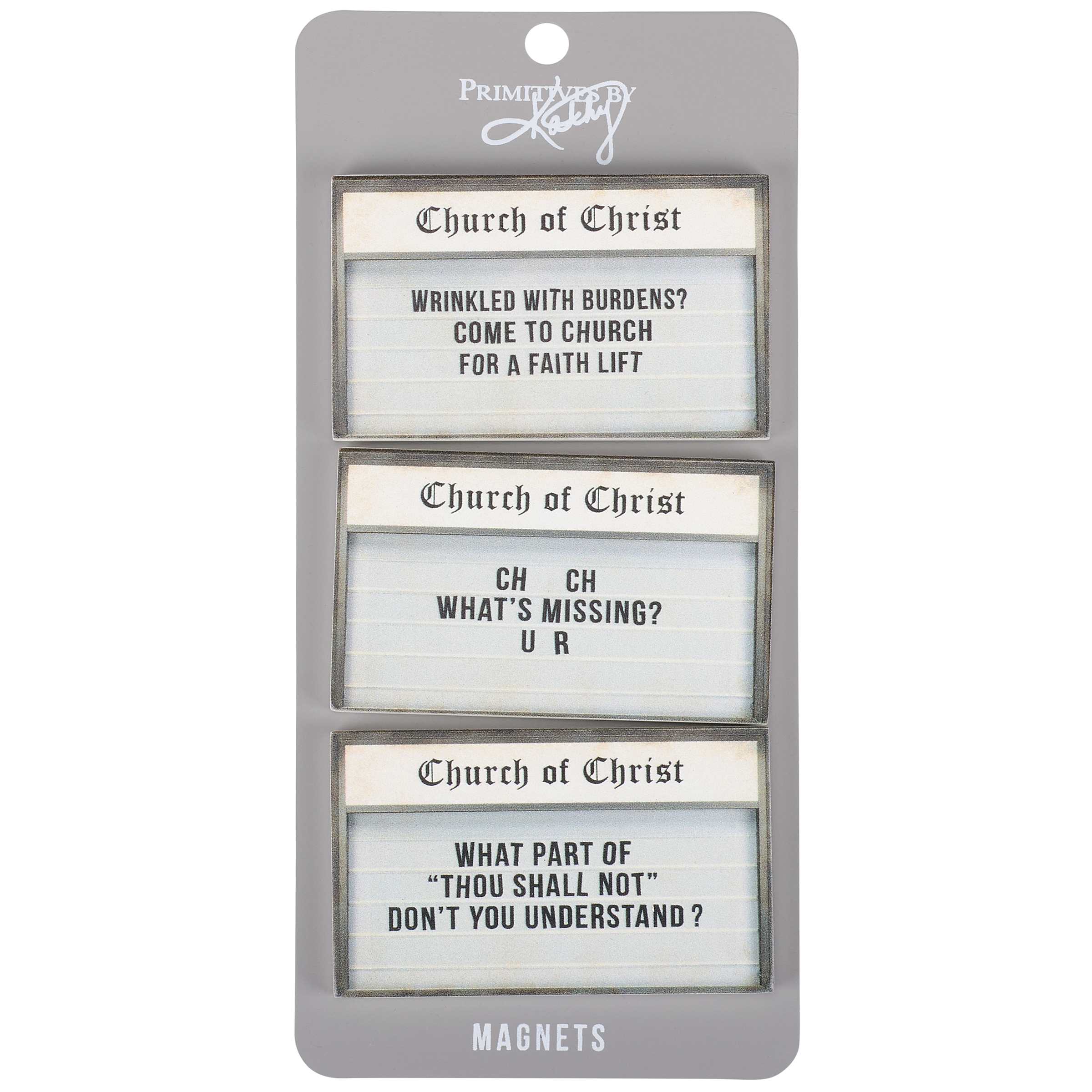Church Signs Magnet Set | Primitives By Kathy