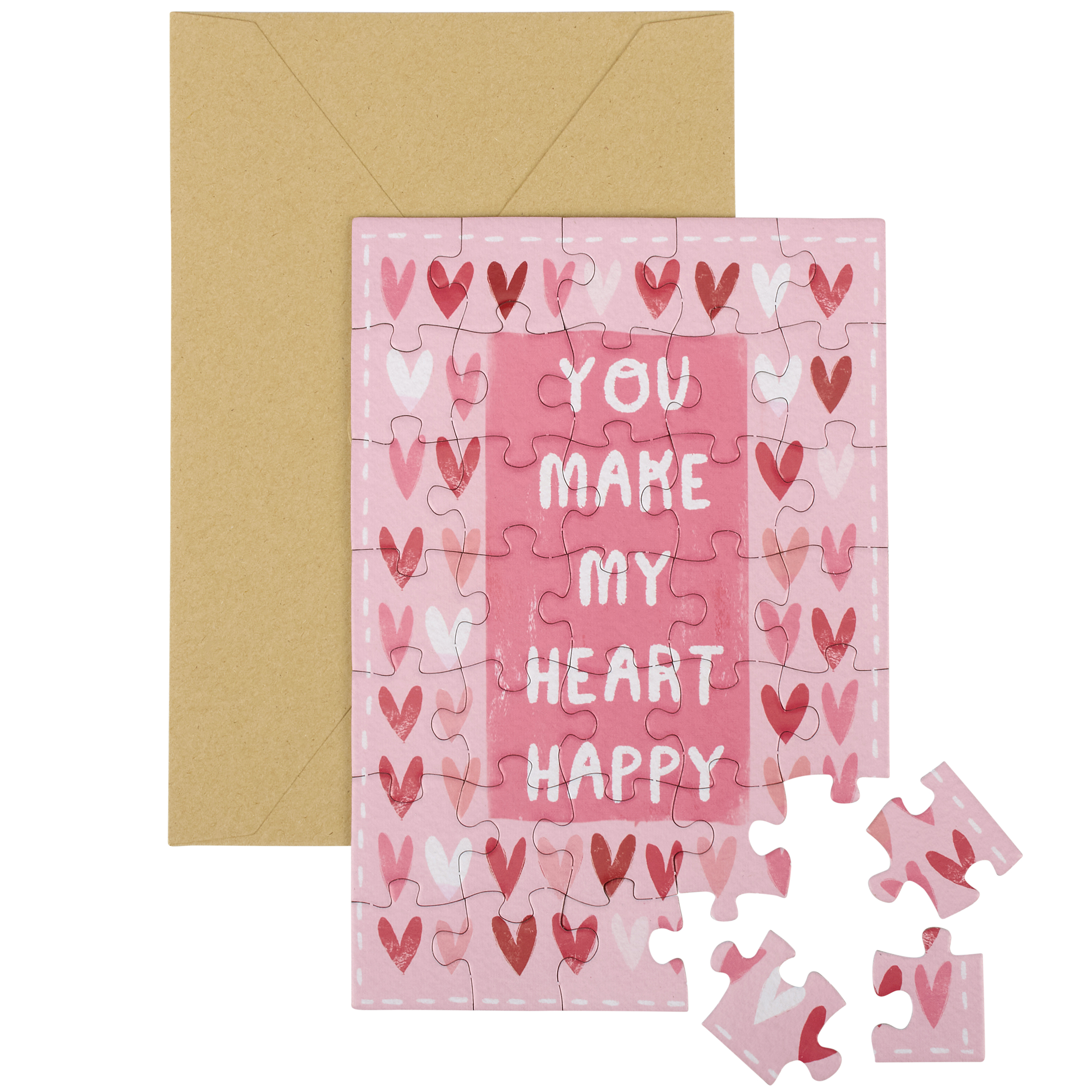 You Make My Heart Happy Puzzle Card | Primitives By Kathy