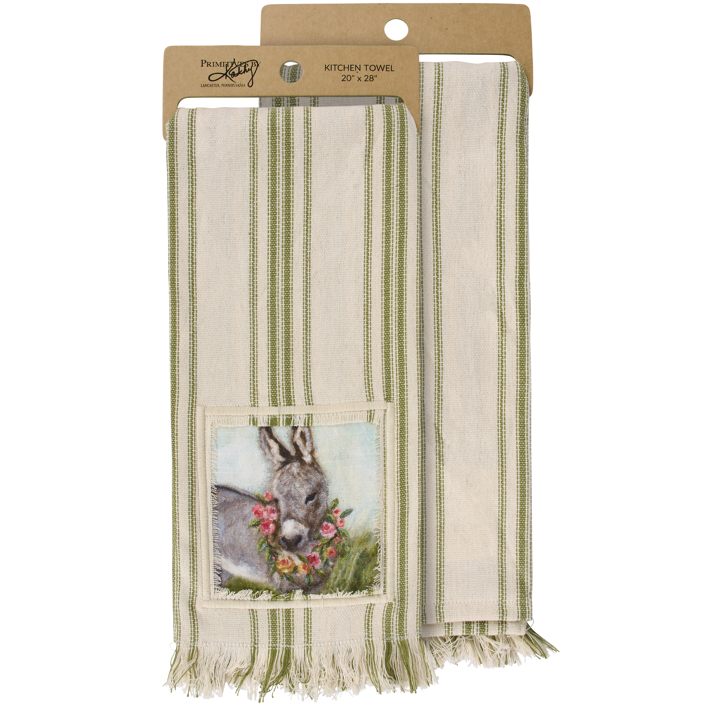 Floral Donkey Kitchen Towel | Primitives By Kathy
