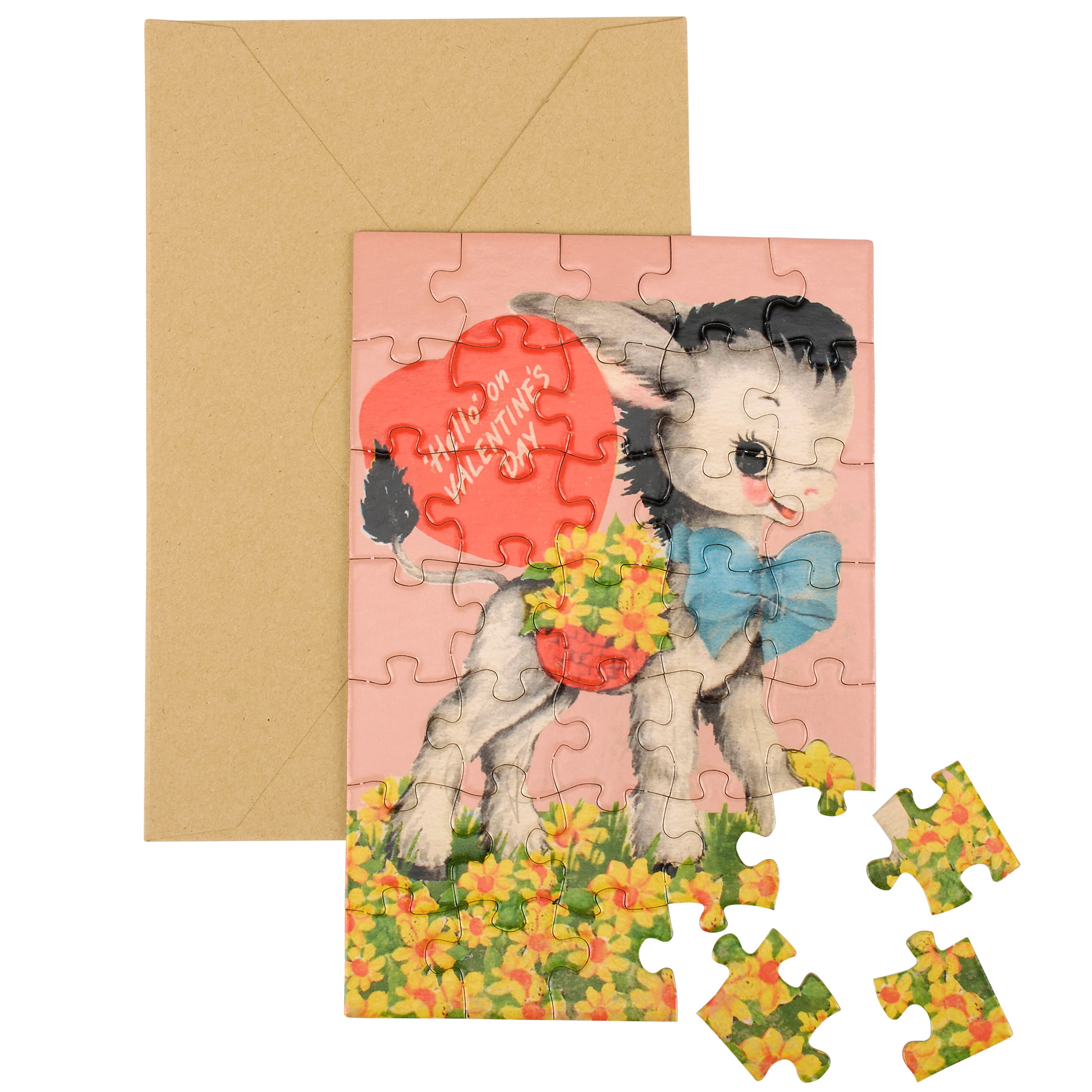 Hello On Valentine's Day Puzzle Card | Primitives By Kathy