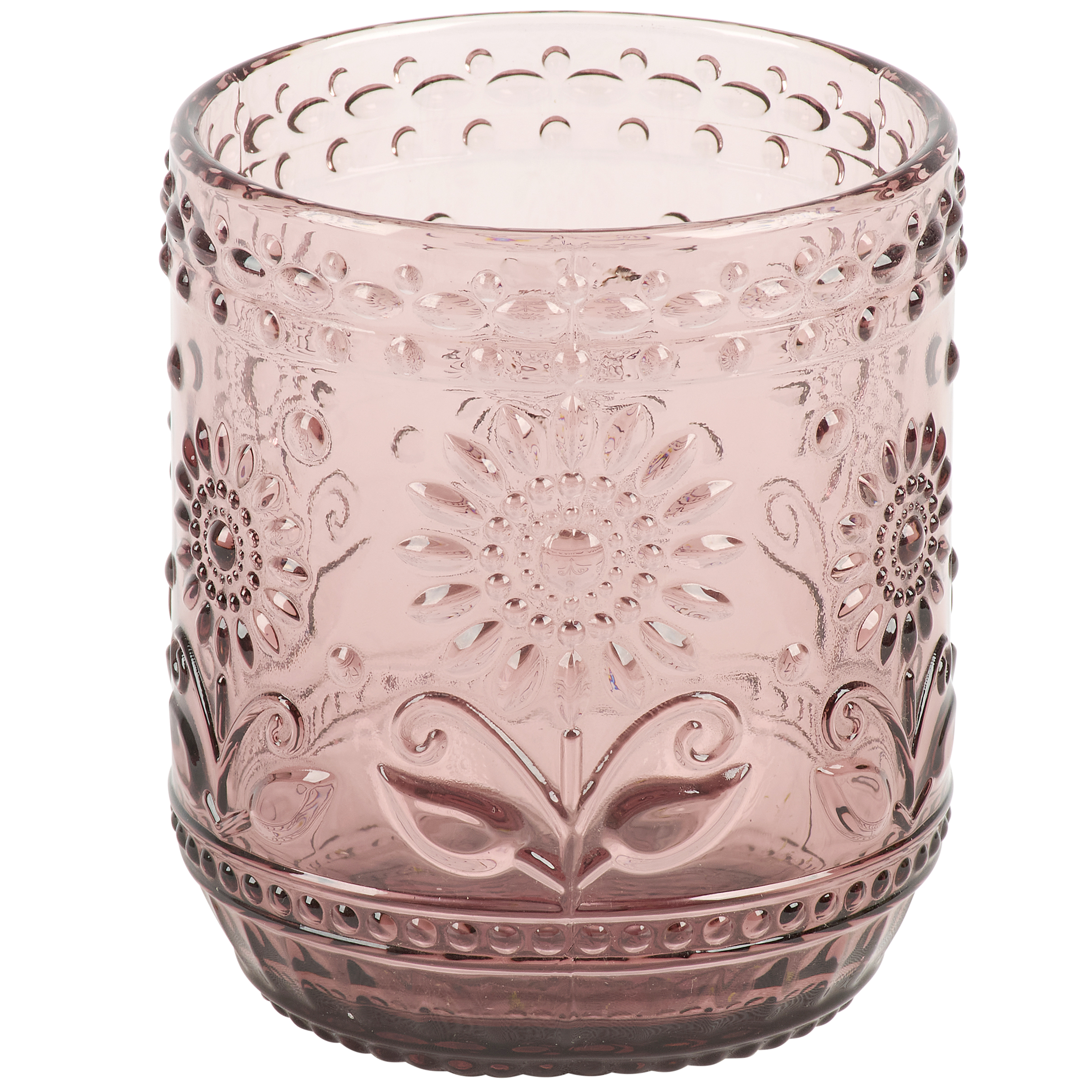Pink Flower Drinking Glass | Primitives By Kathy