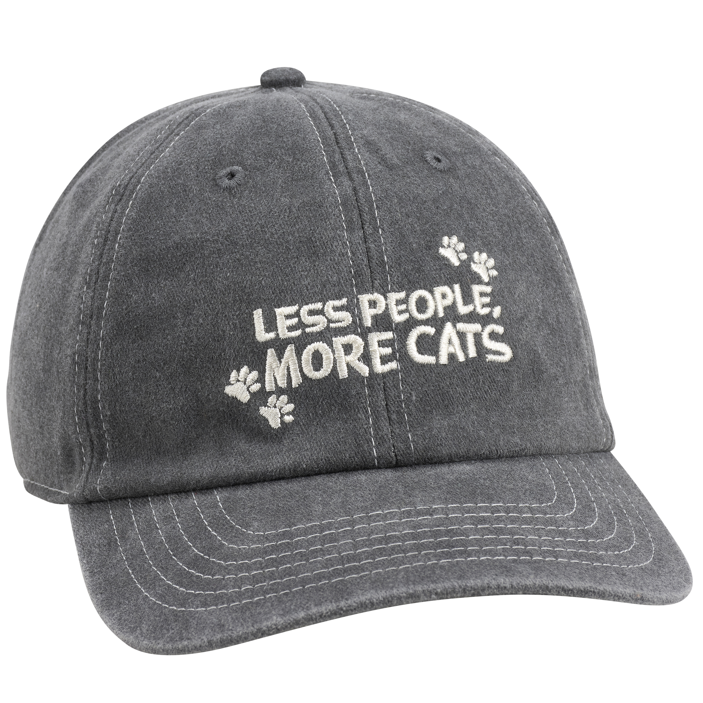Less People More Cats Baseball Cap | Primitives By Kathy