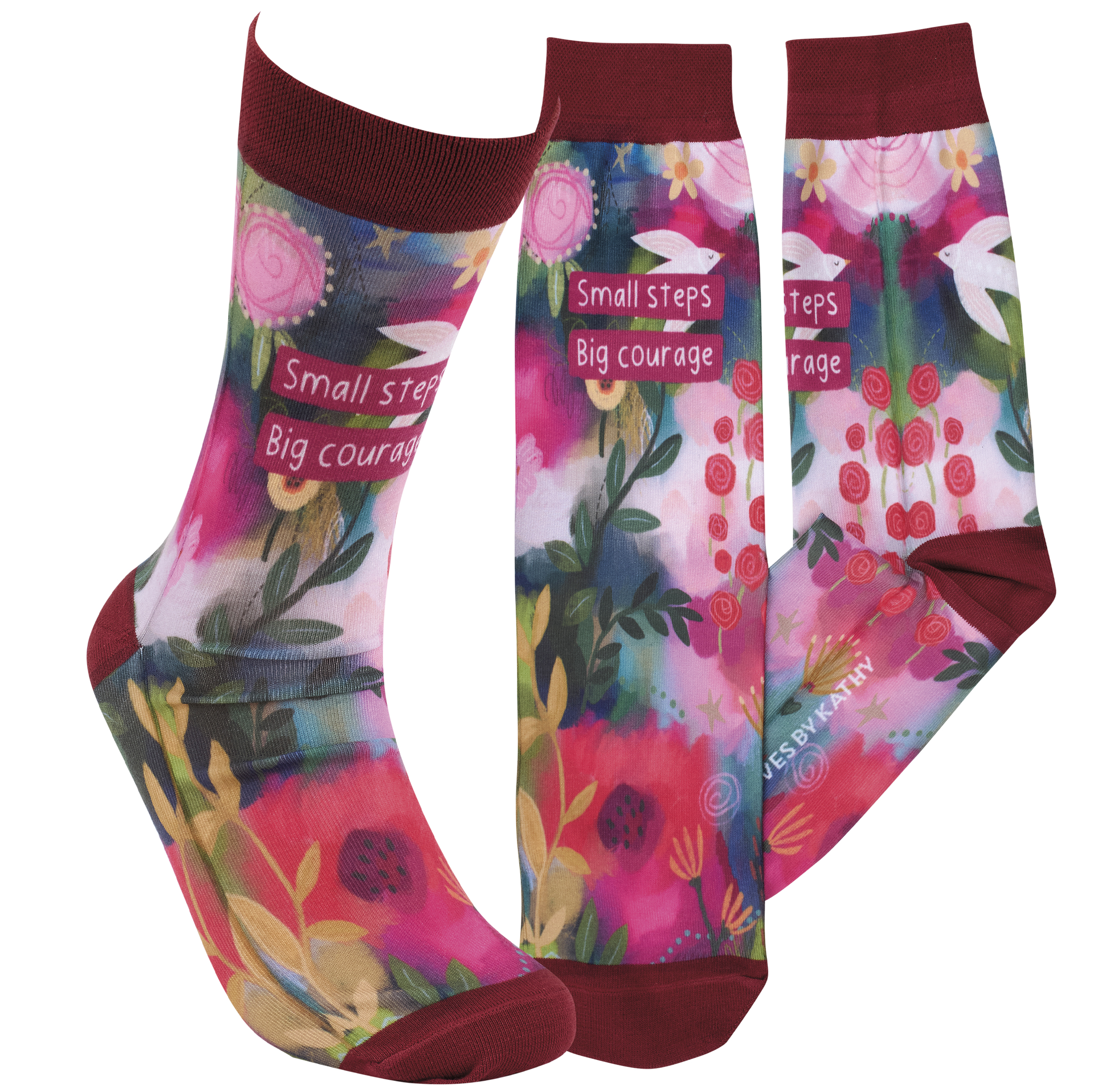 Small Steps Big Courage Socks | Primitives By Kathy