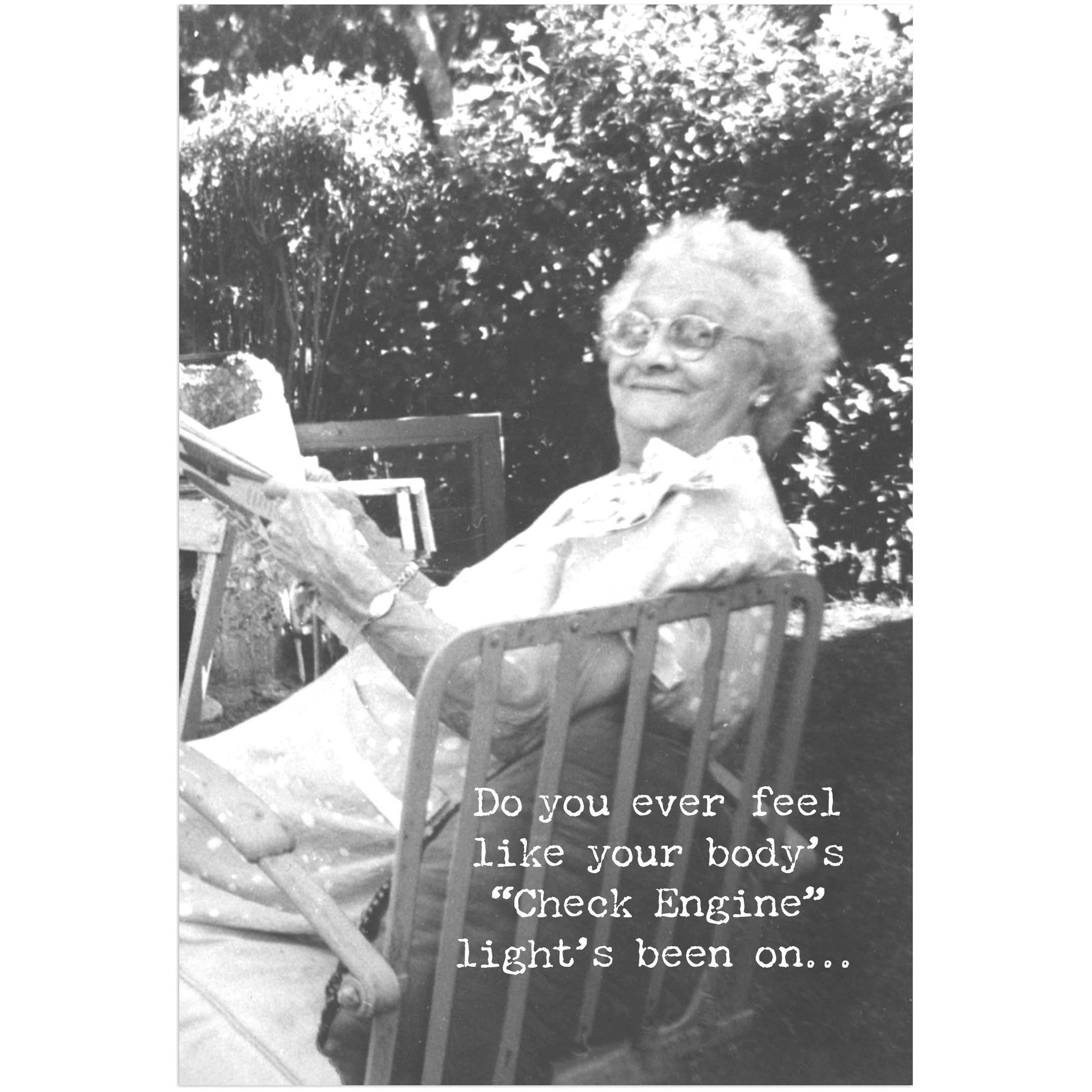 Check Engine Light Greeting Card | Primitives By Kathy