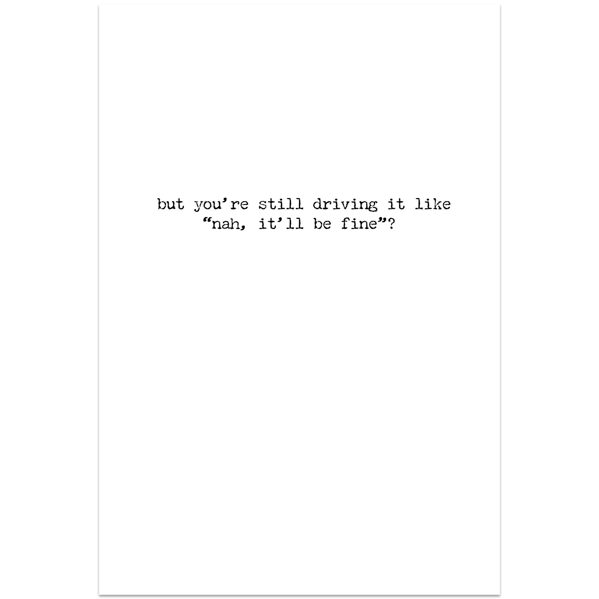 Check Engine Light Greeting Card | Primitives By Kathy