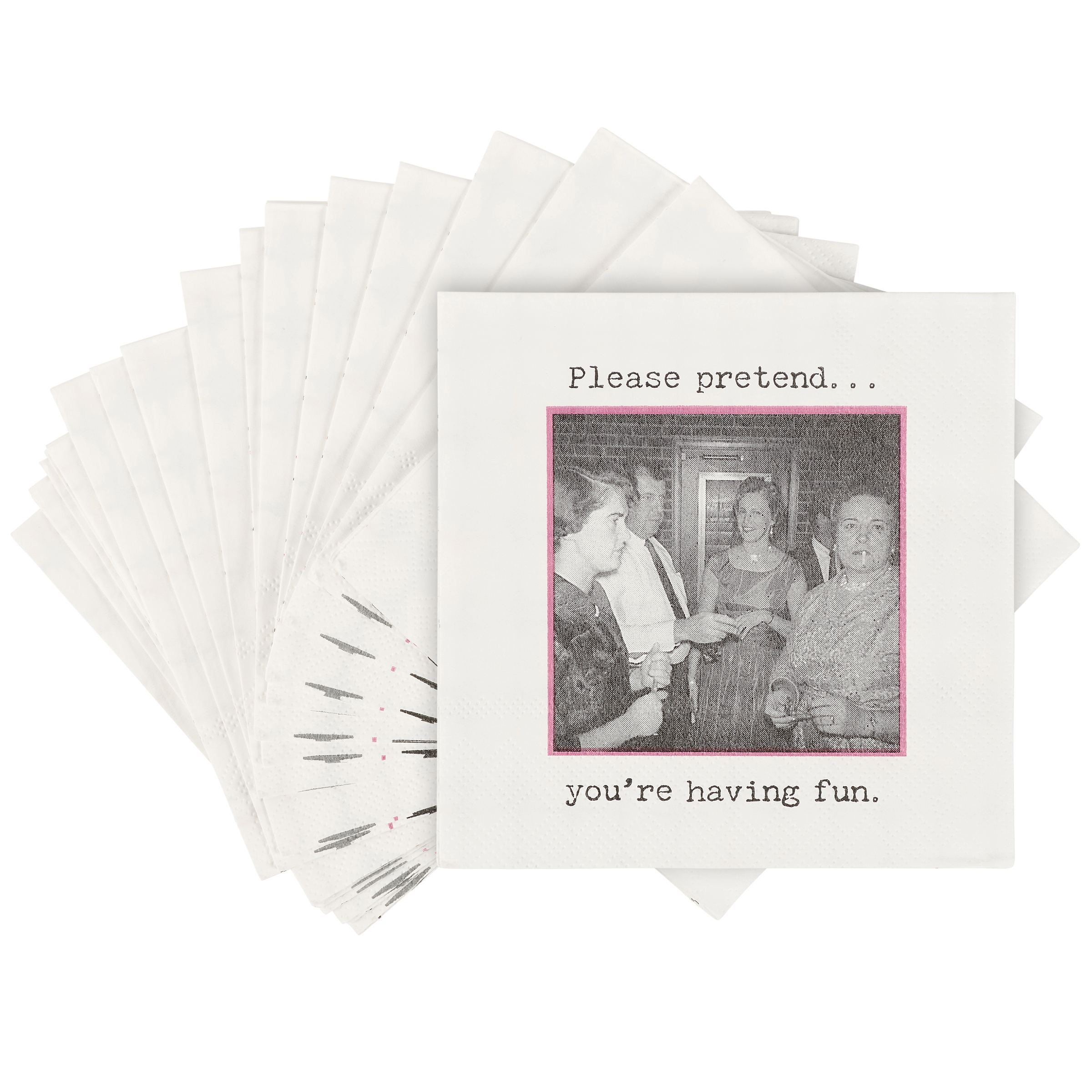 Pretend You're Having Fun Beverage Napkin | Primitives By Kathy
