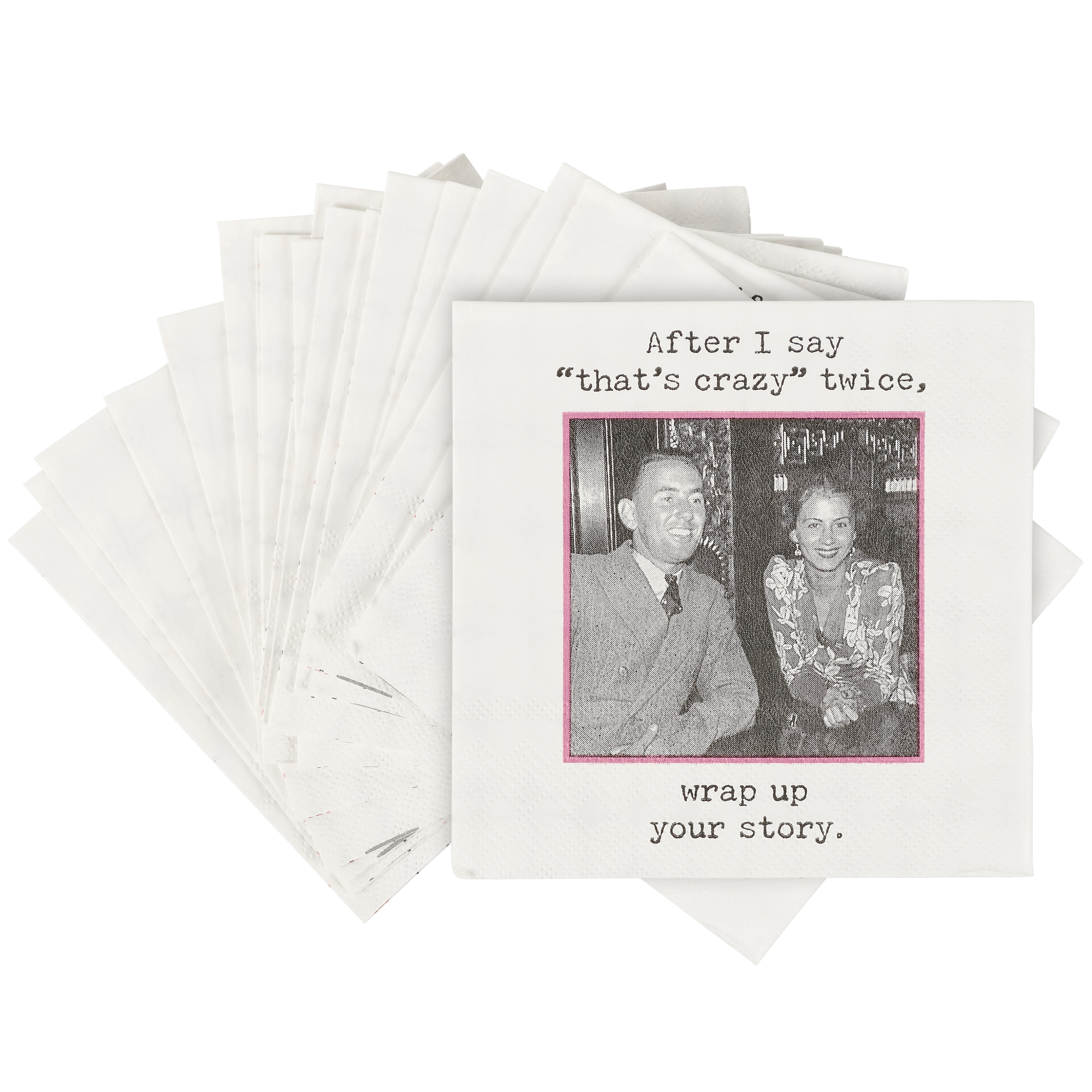That's Crazy Twice Beverage Napkin | Primitives By Kathy
